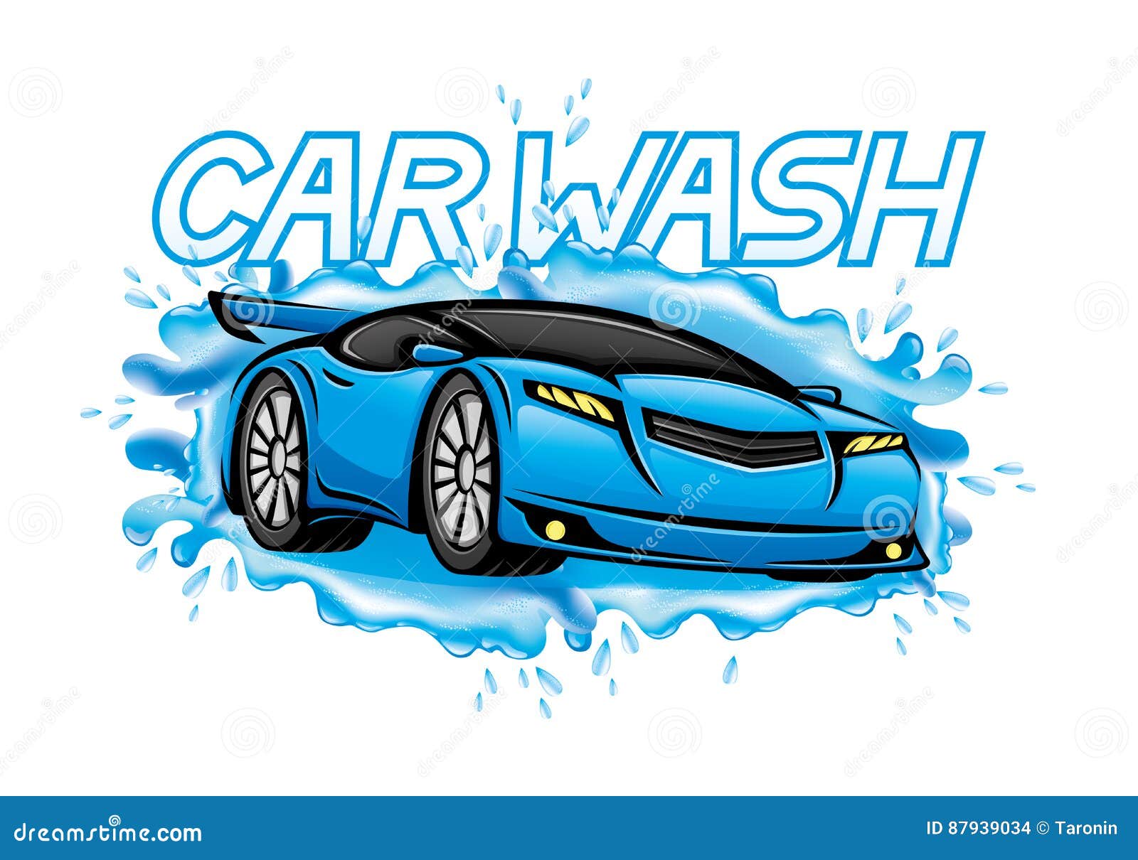 No Car Wash Sign. Vector Carwash Prohibiting Symbol | CartoonDealer.com ...