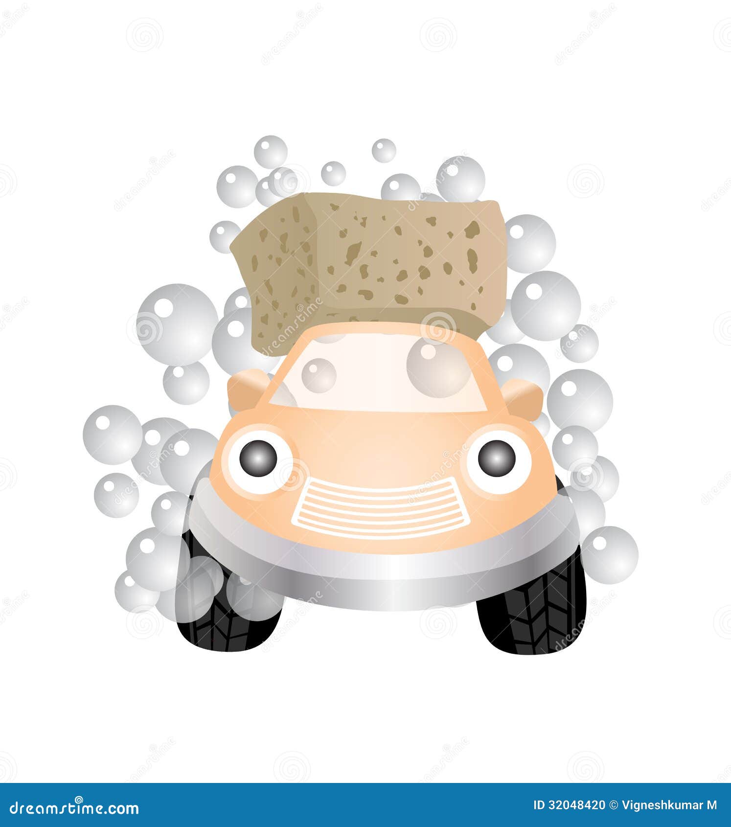Car wash stock illustration. Illustration of bubble, service - 32048420