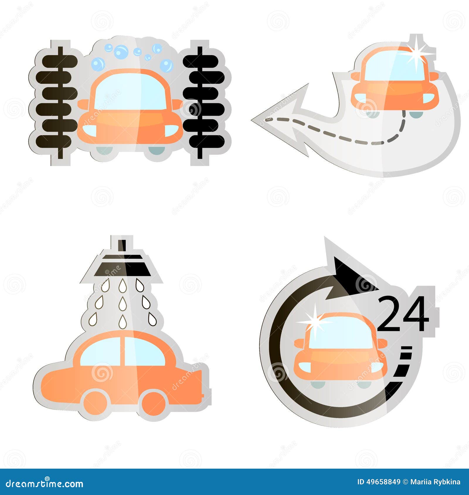 Car wash sticker stock vector. Illustration of transport - 49658849
