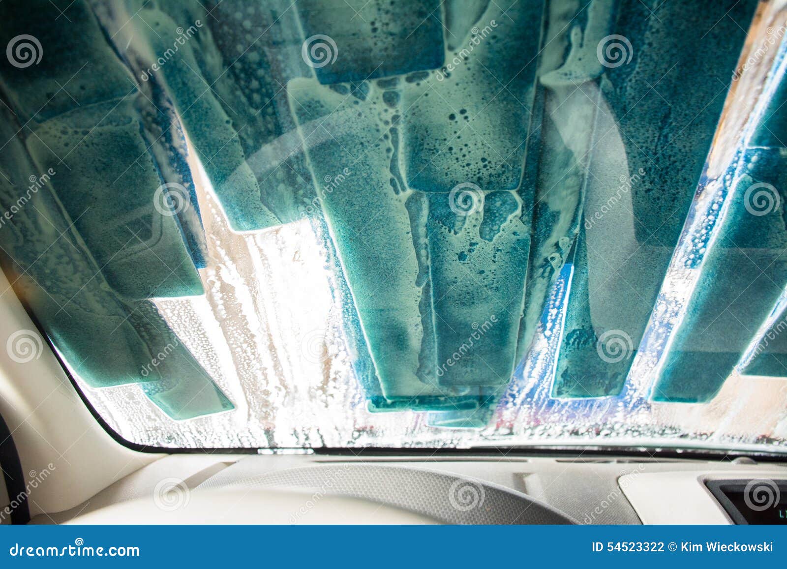 Car Wash through a Windshield Stock Photo - Image of automobile ...