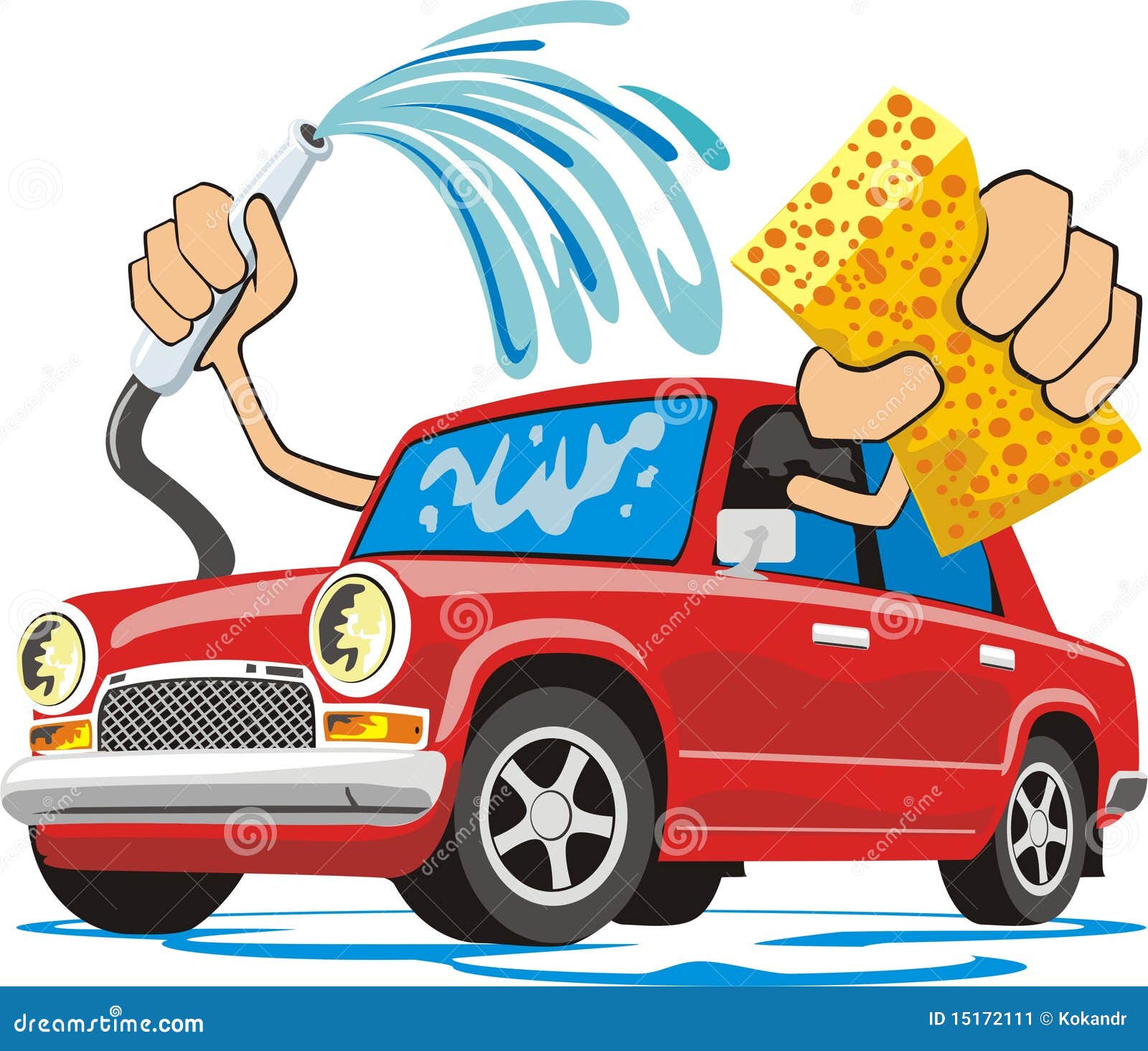 Car washing stock vector. Illustration of shampoo, washing - 15172111