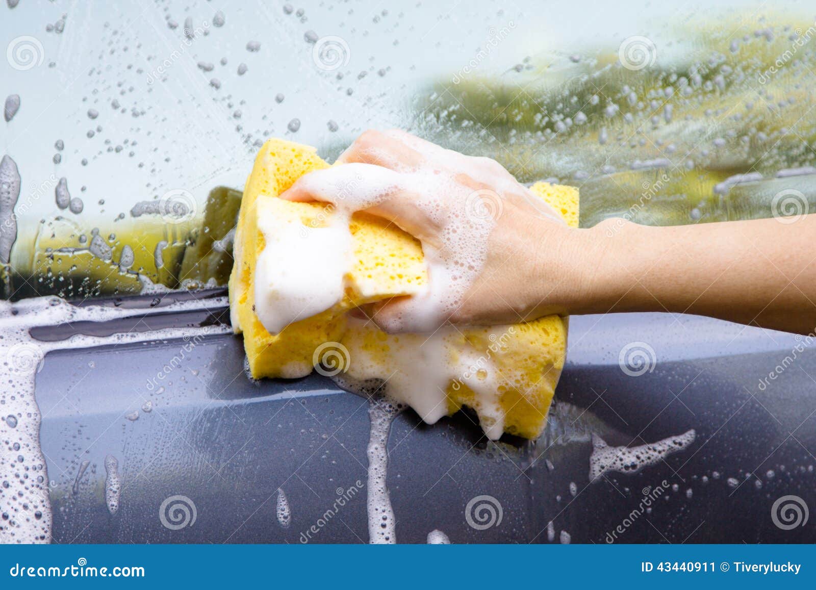 Car washing stock image. Image of dirty, sponge, clear - 43440911
