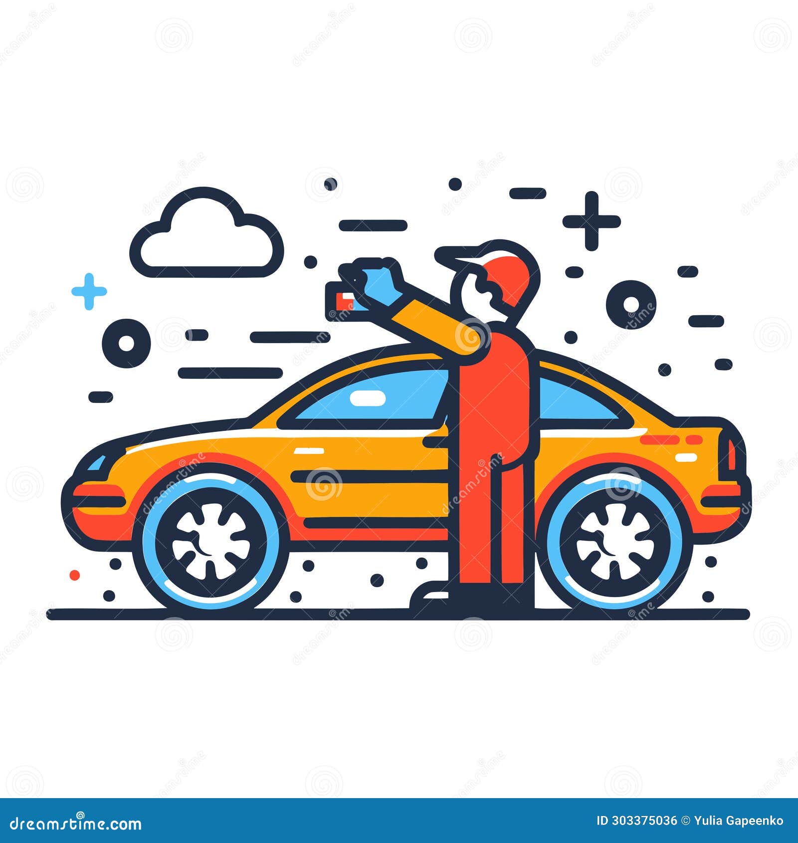 Car Washing Logo Vector Illustration Stock Vector - Illustration of ...