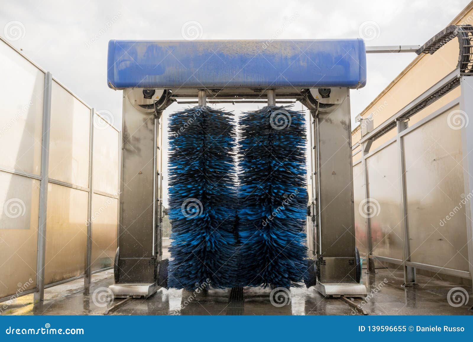 Car Washing Machine Brushes Stock Image - Image of transport, foam ...