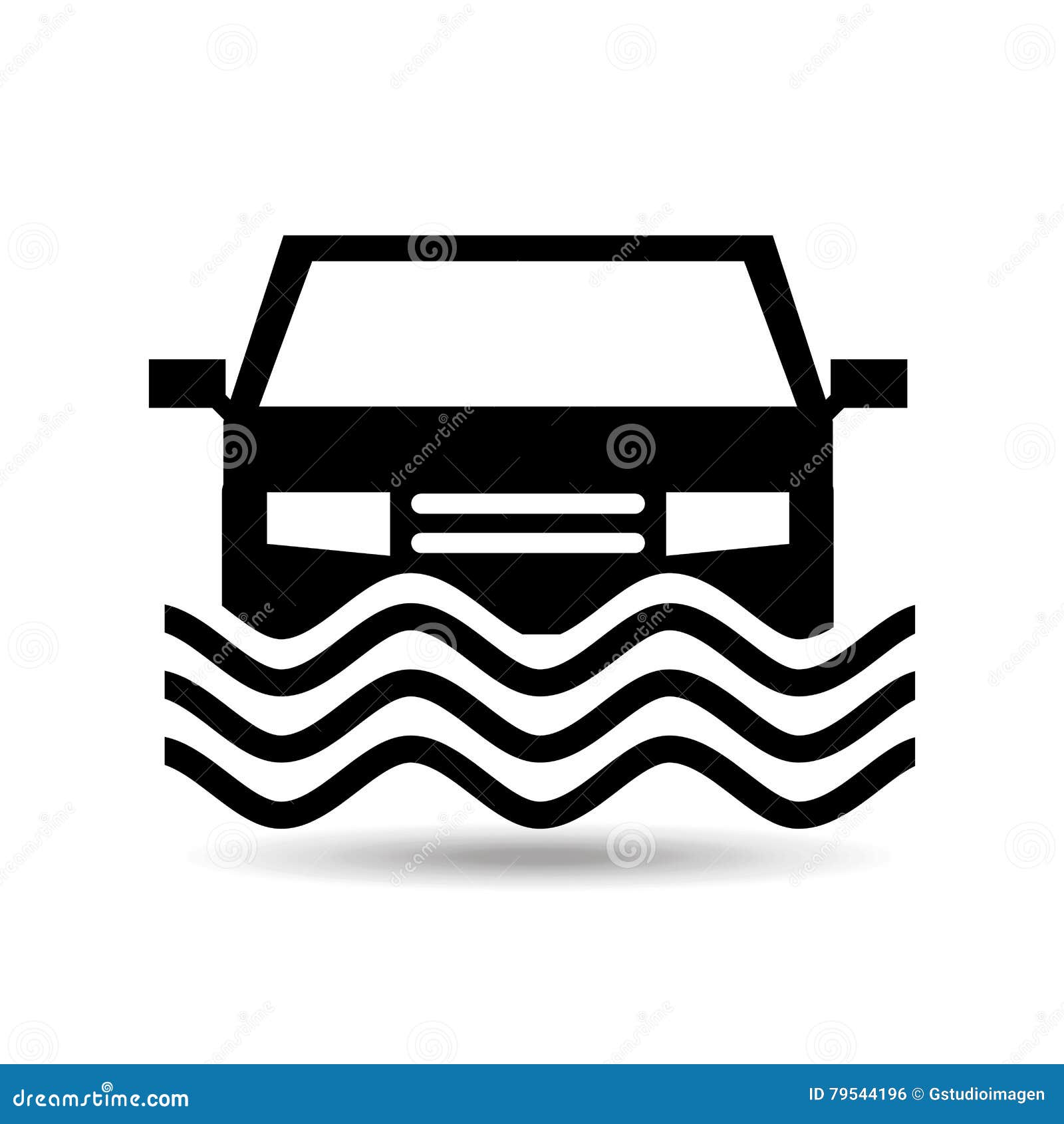 Car and water icon stock illustration. Illustration of travel - 79544196