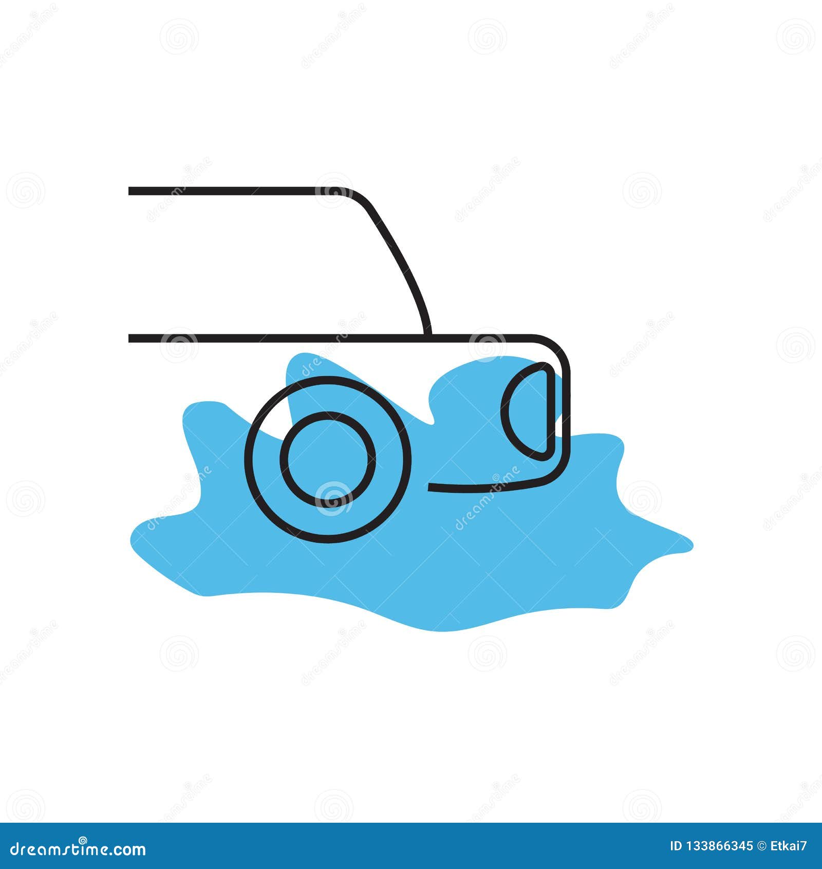 Car Water Splash Icon Vector Design Illustration Stock Vector ...