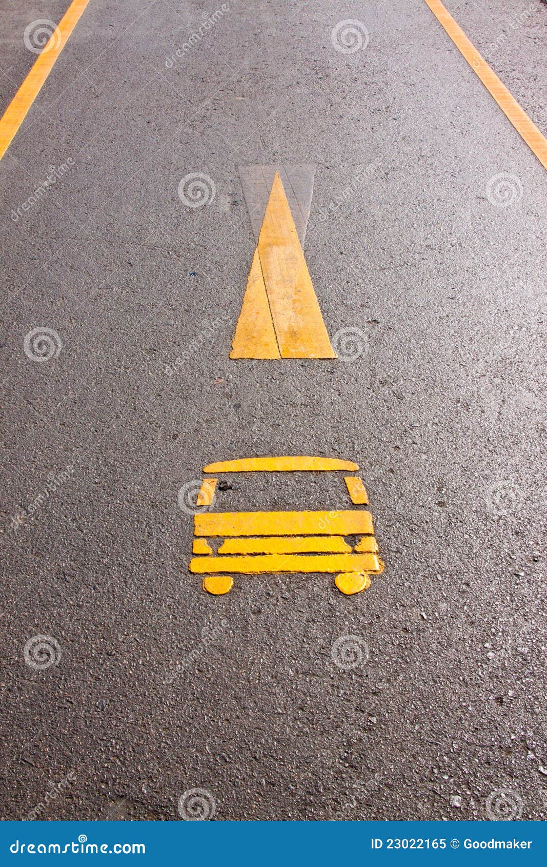 Car Way Symbol on the Ground Stock Image - Image of signs, outdoor ...