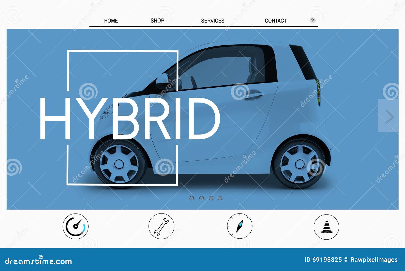 Car Website Homepage Layout Advertising Concept Stock Image - Image of ...