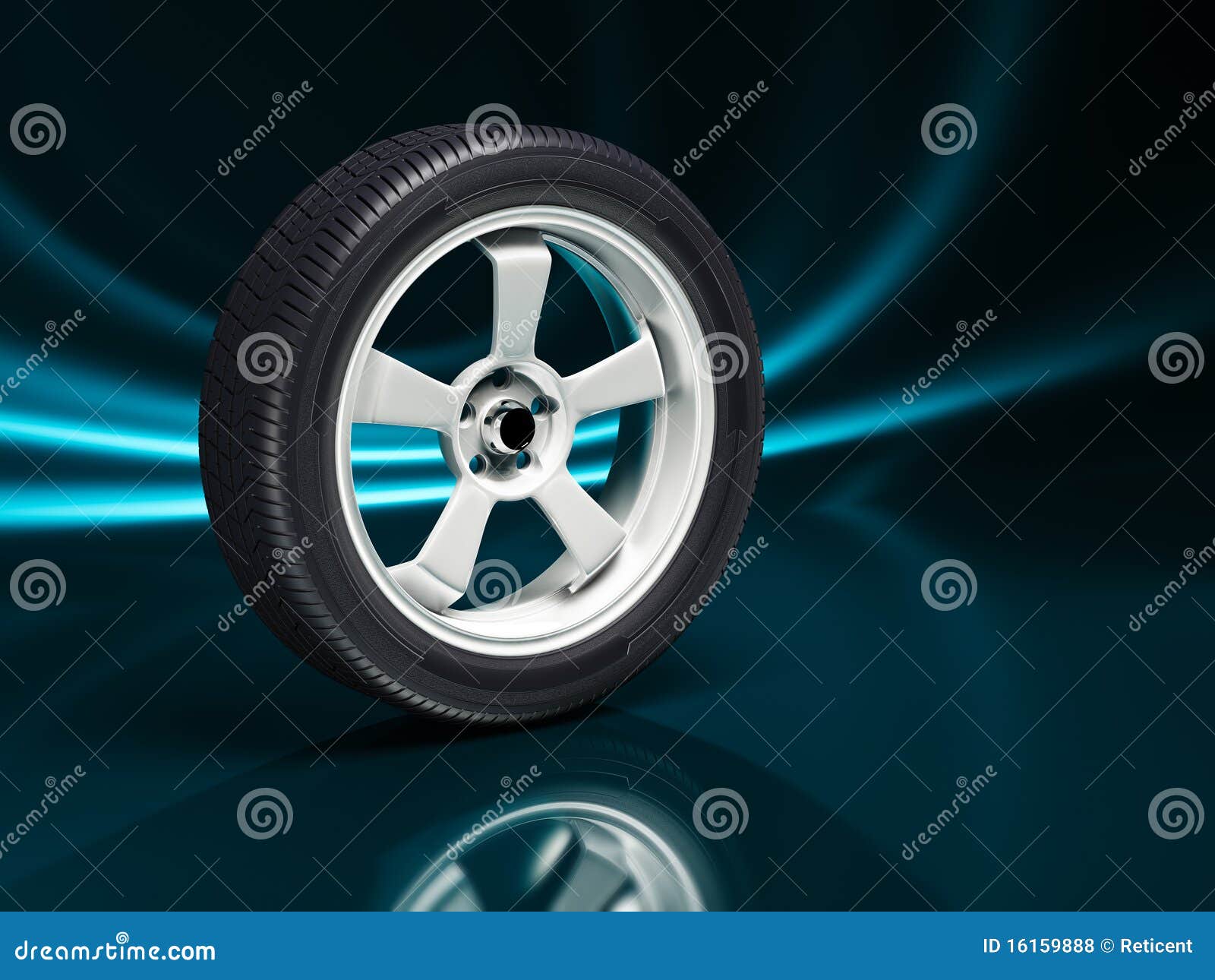 Car wheel stock illustration. Illustration of chrome - 16159888