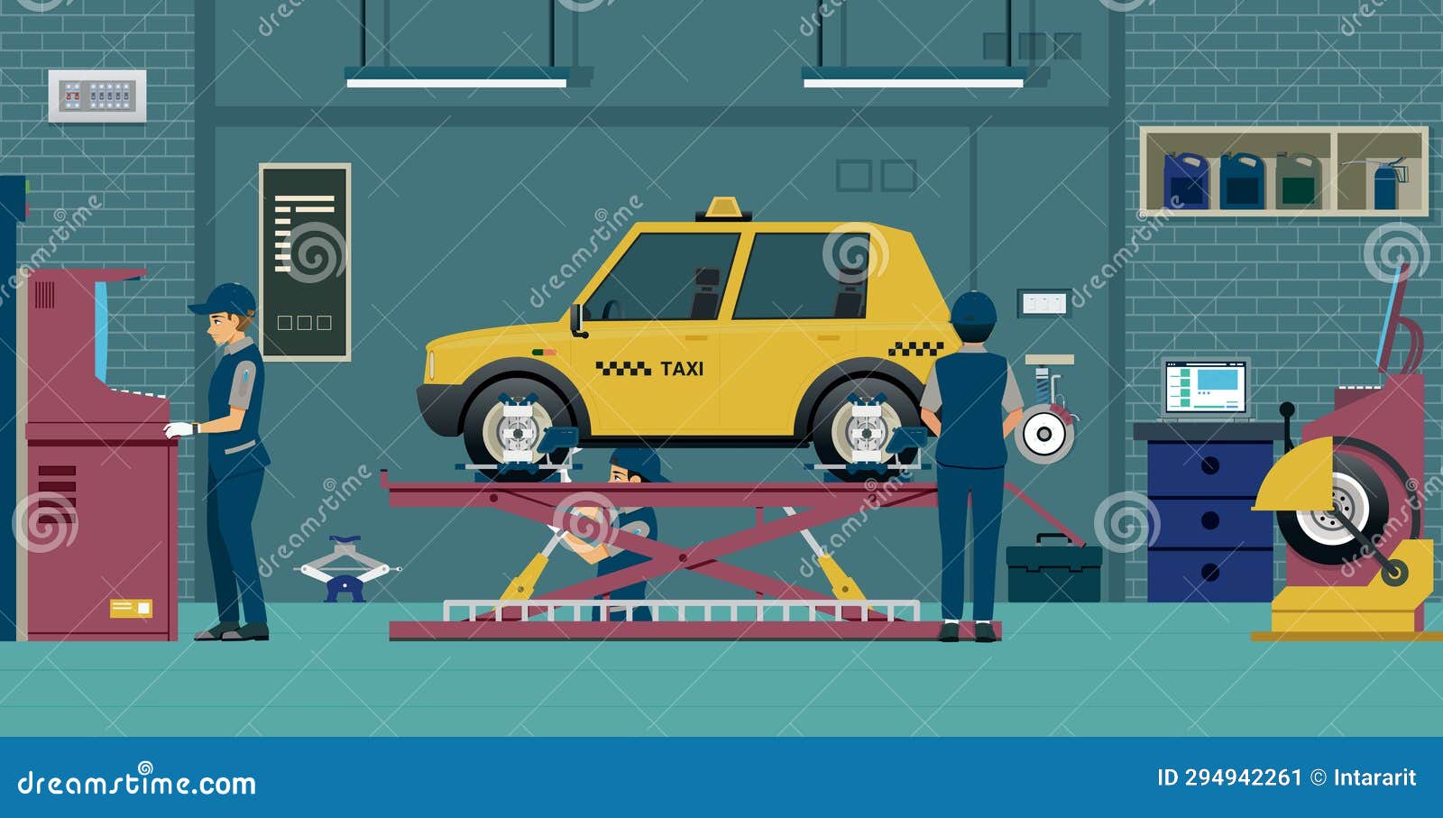 Car alignment. stock vector. Illustration of sensor - 294942261