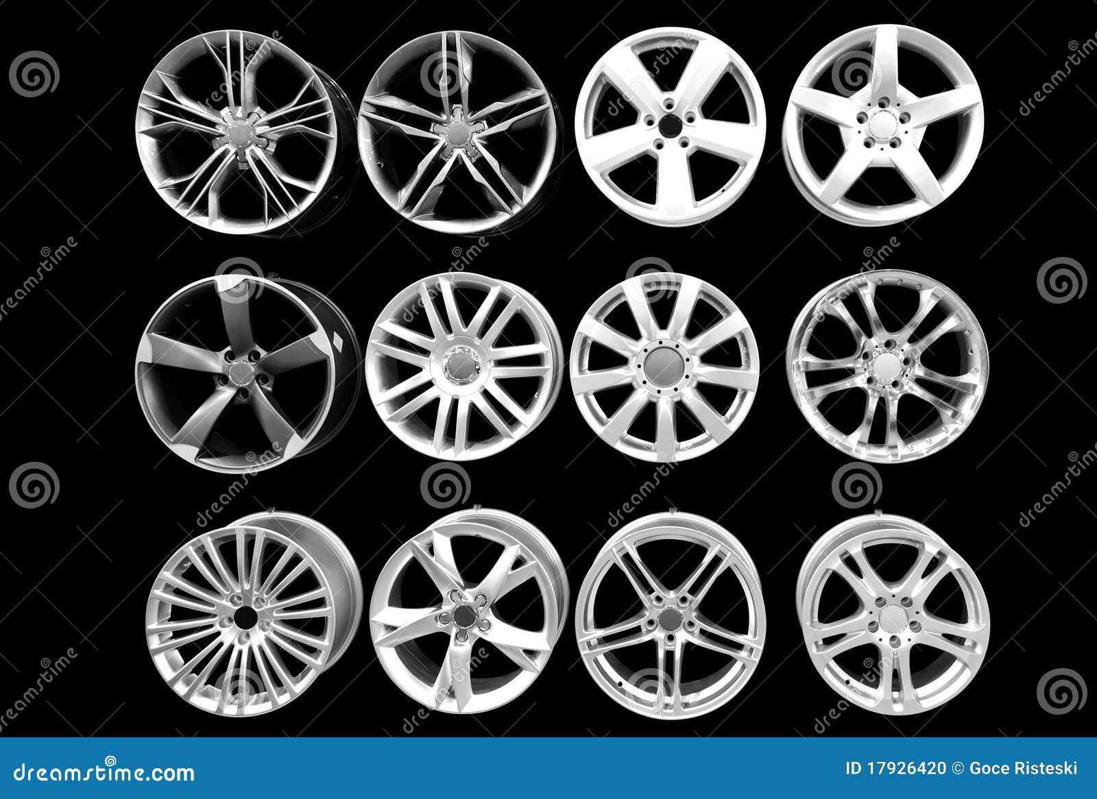 Car Wheel Aluminum Rims Isolated Stock Photo - Image of aluminum, speed ...