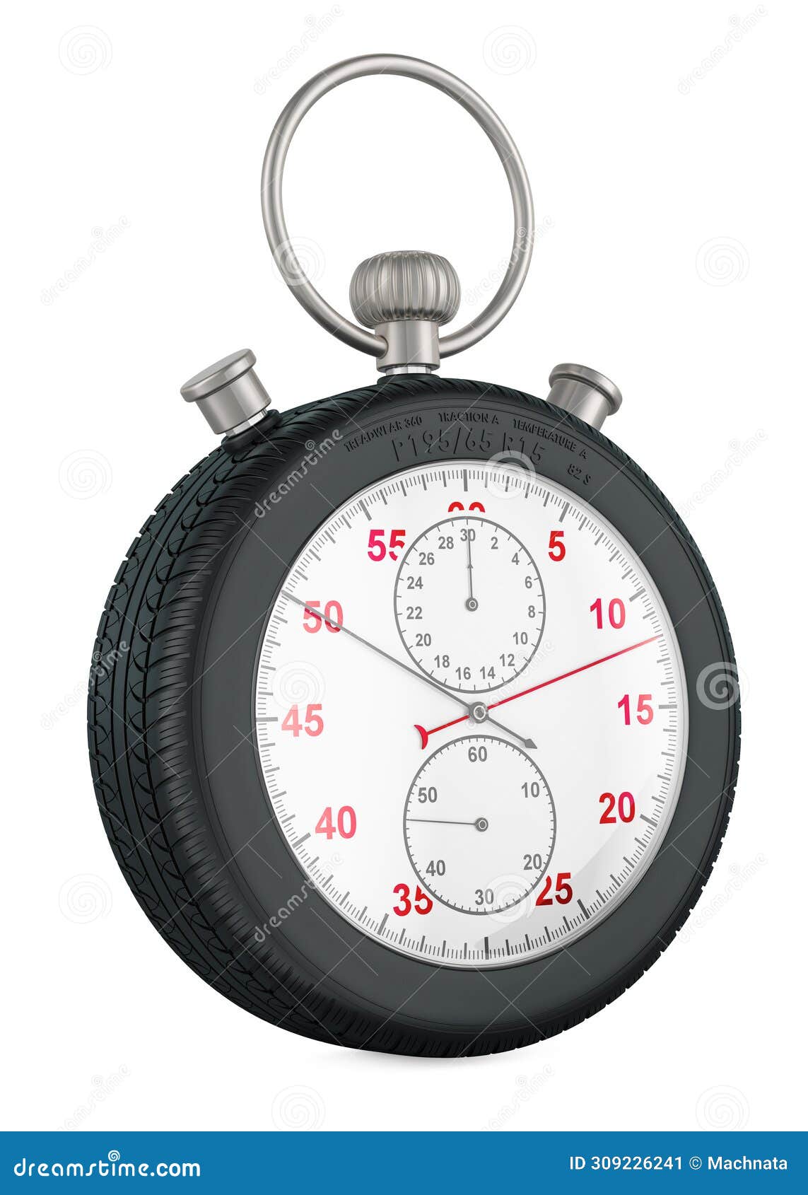 Car Wheel As Stopwatch. Fast Service, Concept Stock Illustration ...
