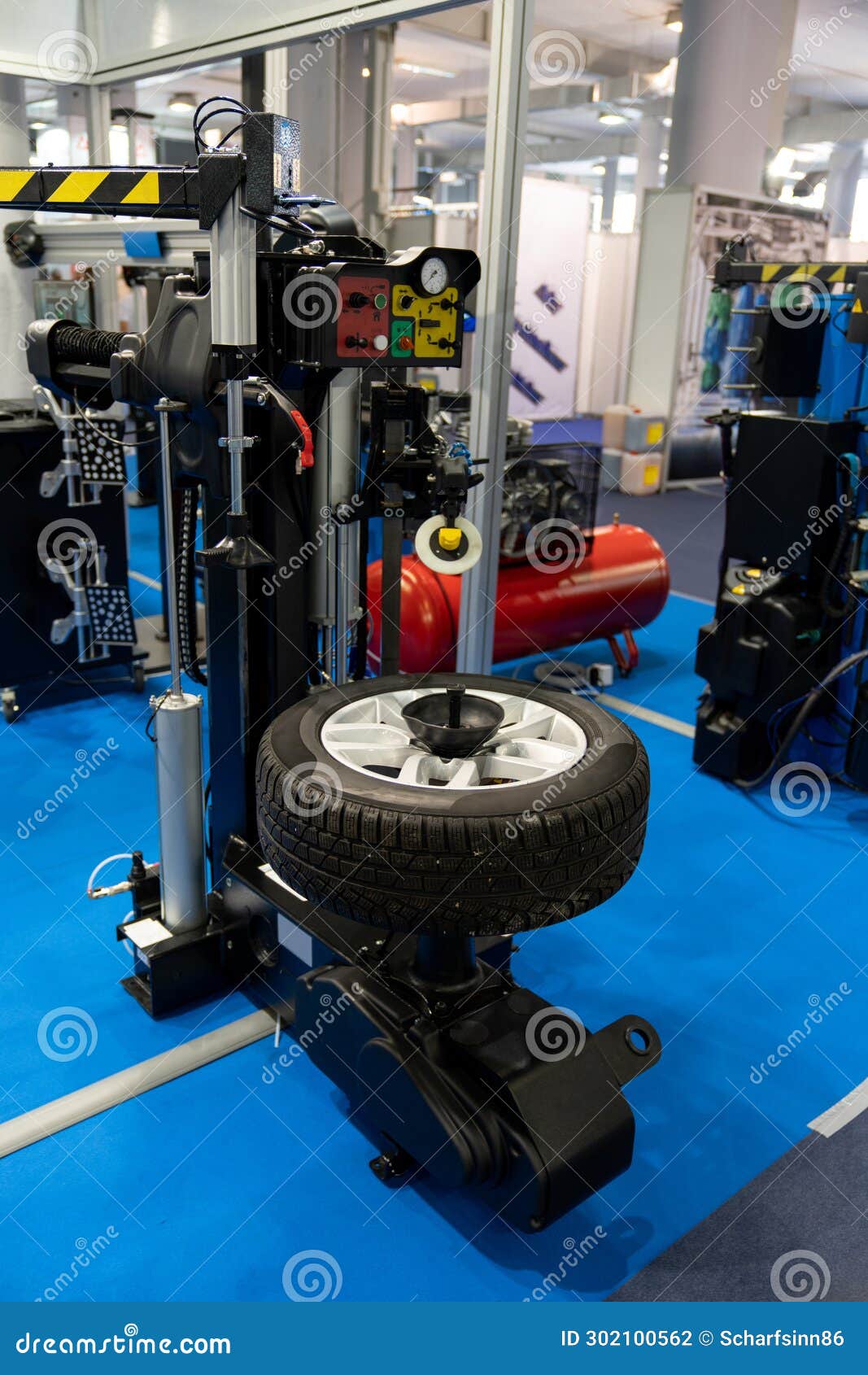 Car Wheel Balancing Device for Tire Fitting Stock Photo - Image of ...