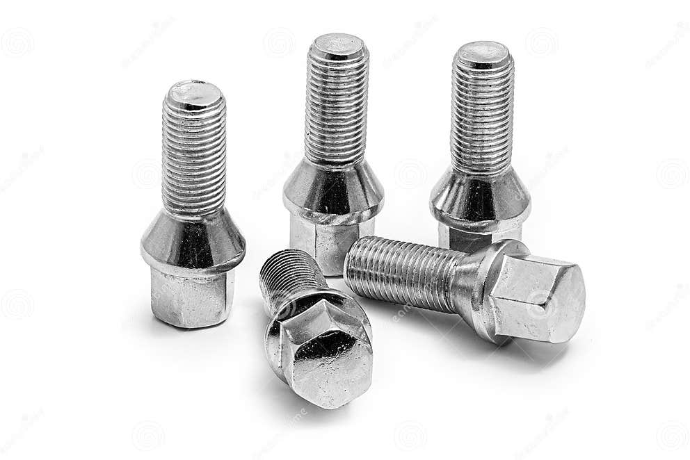 Lug nut Car wheel bolt set stock image. Image of bolt - 216045303