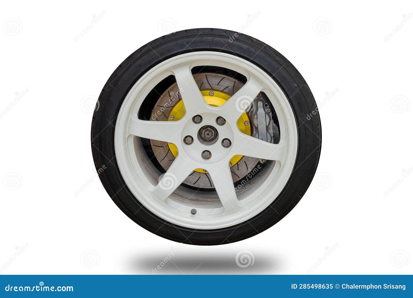 Car Wheel, Brake System and 16 Pot Technology Isolated on White ...