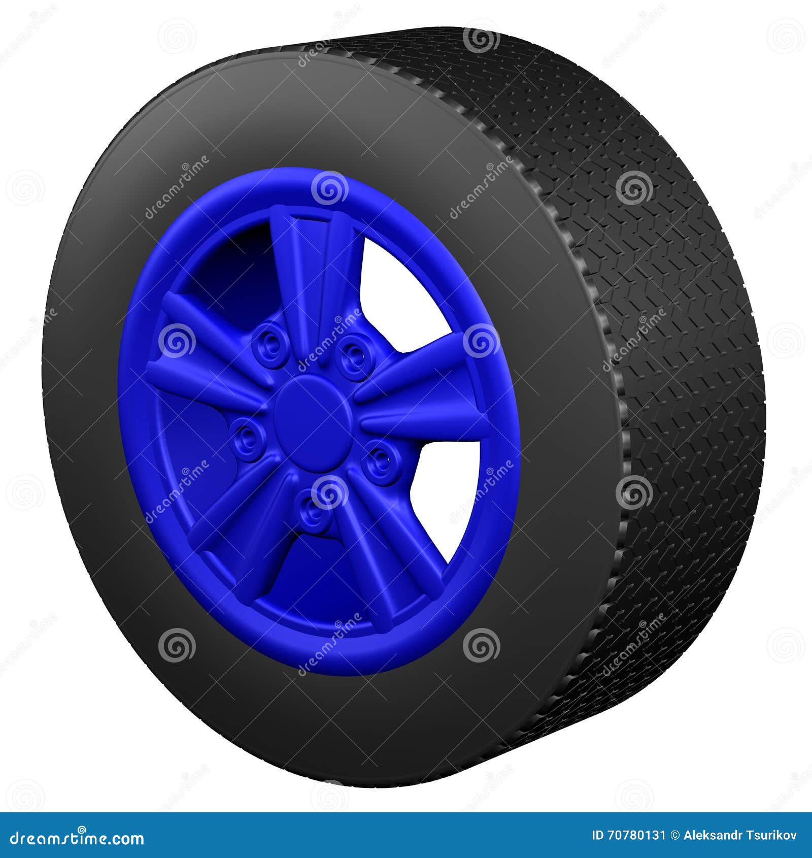 Car wheel. 3D rendering. stock illustration. Illustration of icon ...