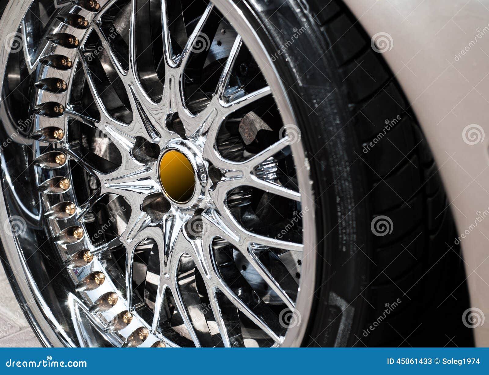 Car wheel stock image. Image of polish, disc, decorative - 45061433