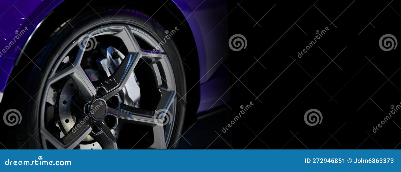 Car Wheel and Disc-brake Super Car, Copy Space Stock Illustration ...