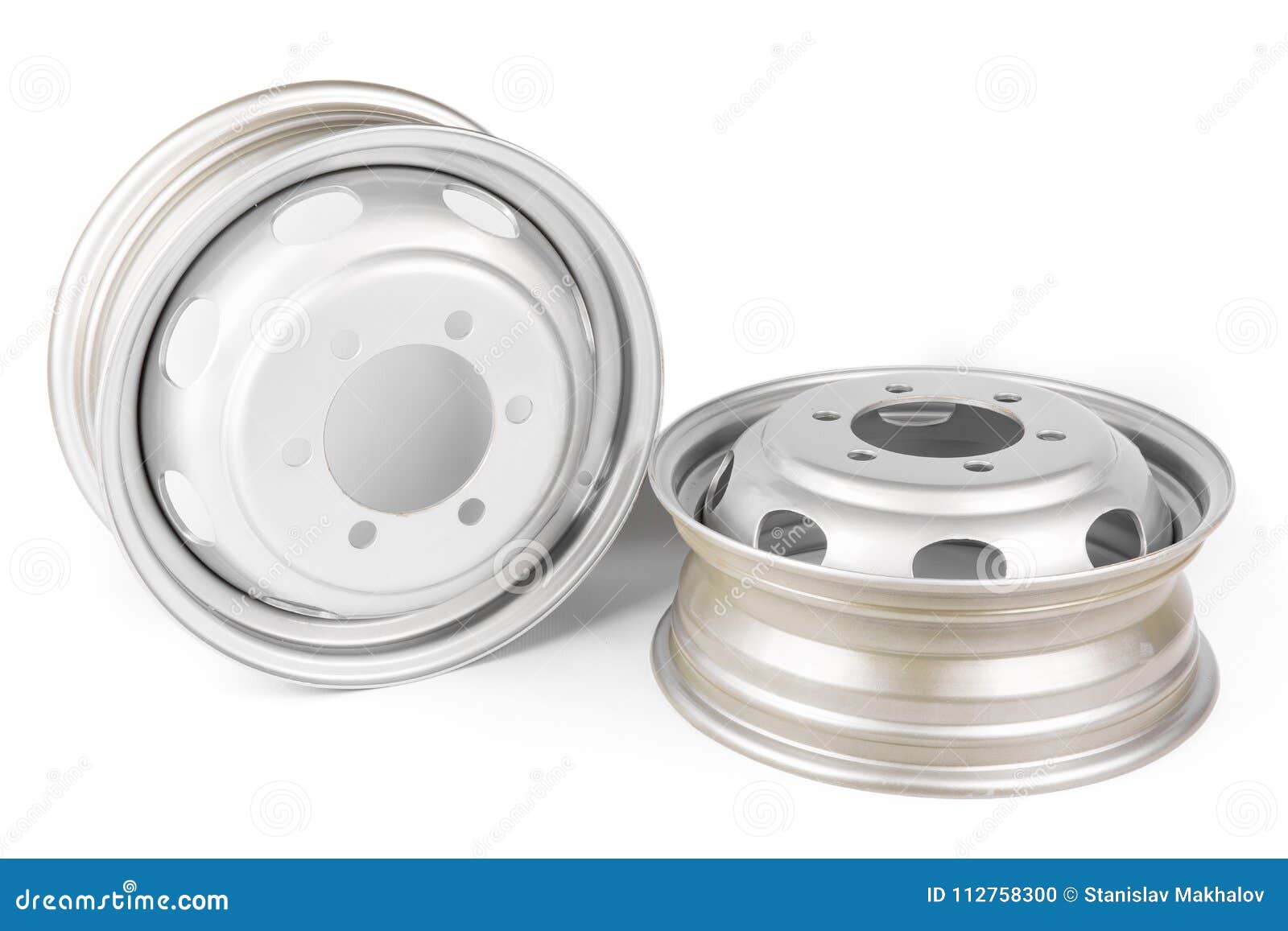 Car Wheel Disc, Isolated Over White Background. Two Punching Discs for ...