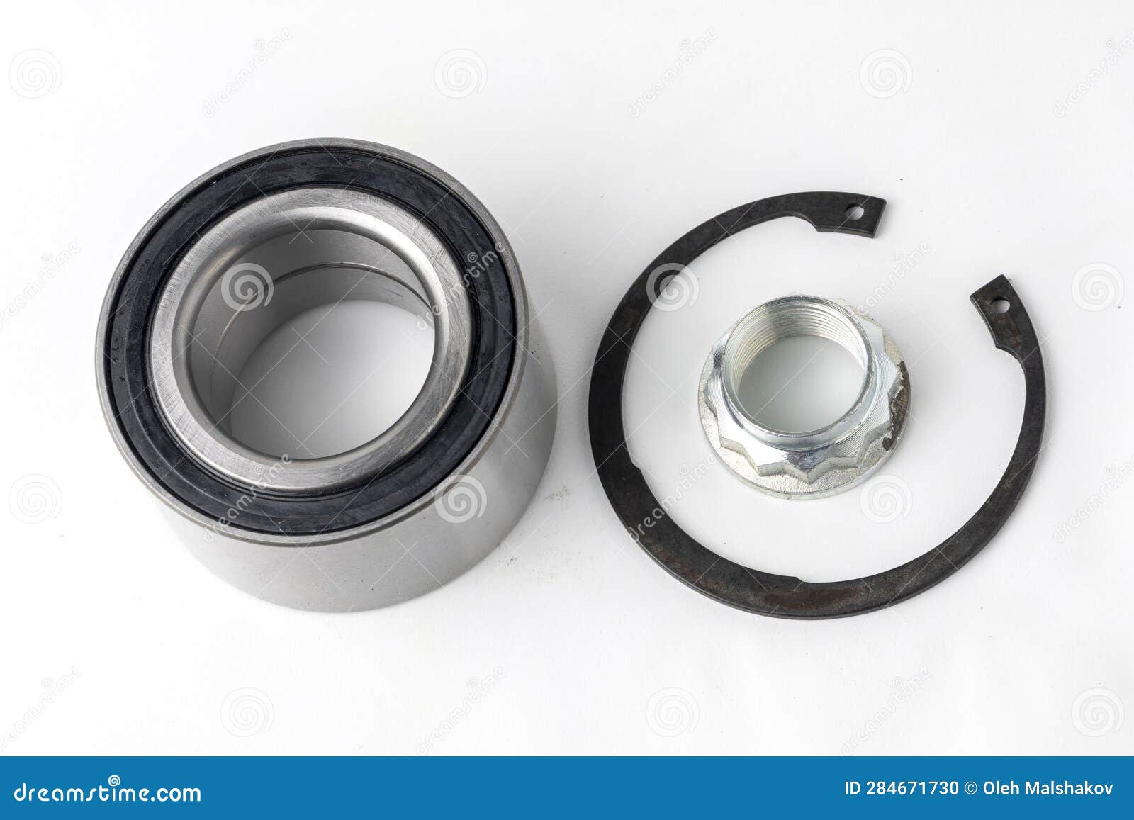 Car Wheel Hub Bearing on White Stock Photo - Image of industry, object ...