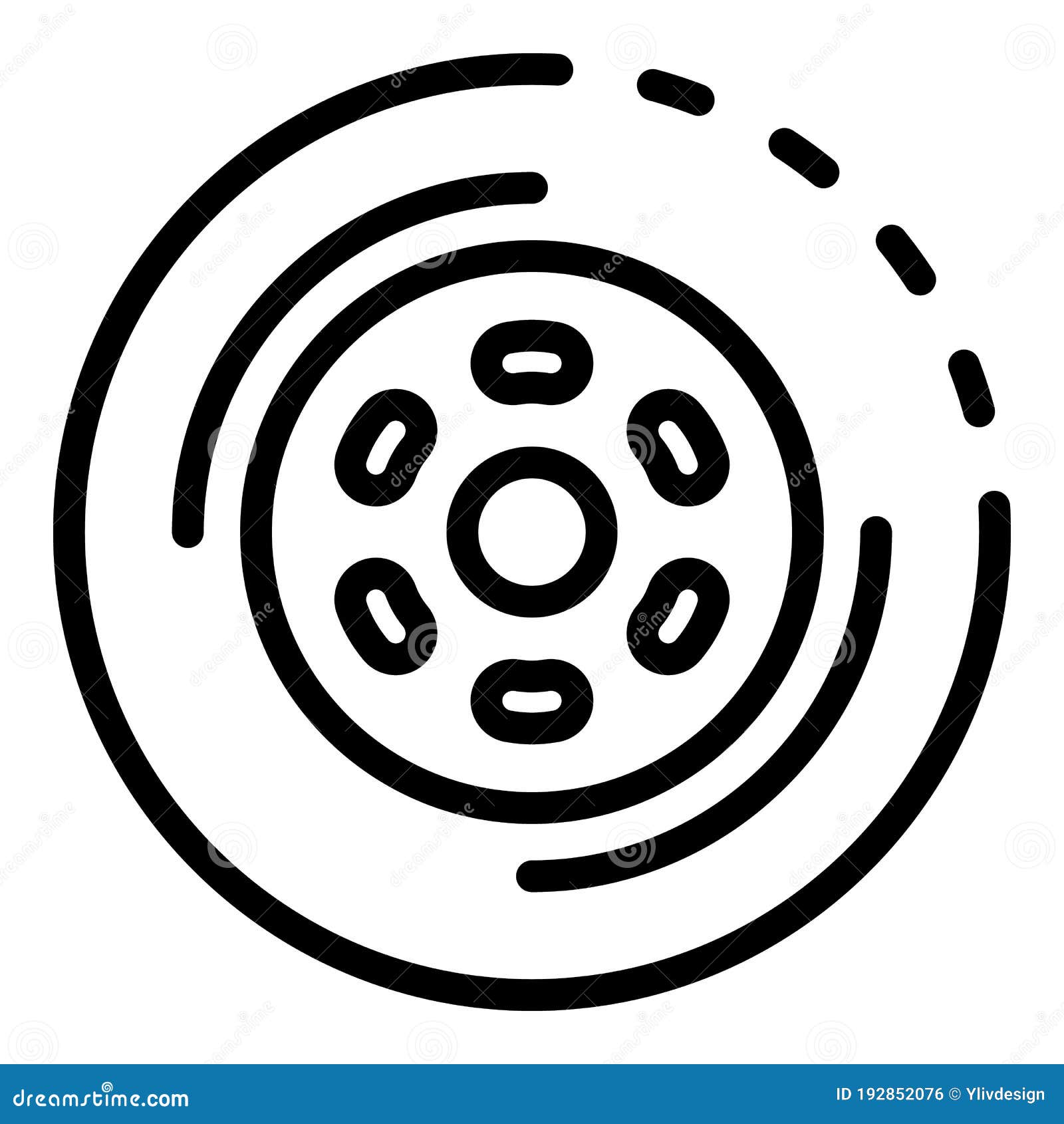 Car Wheel Icon, Outline Style Stock Vector - Illustration of computer ...