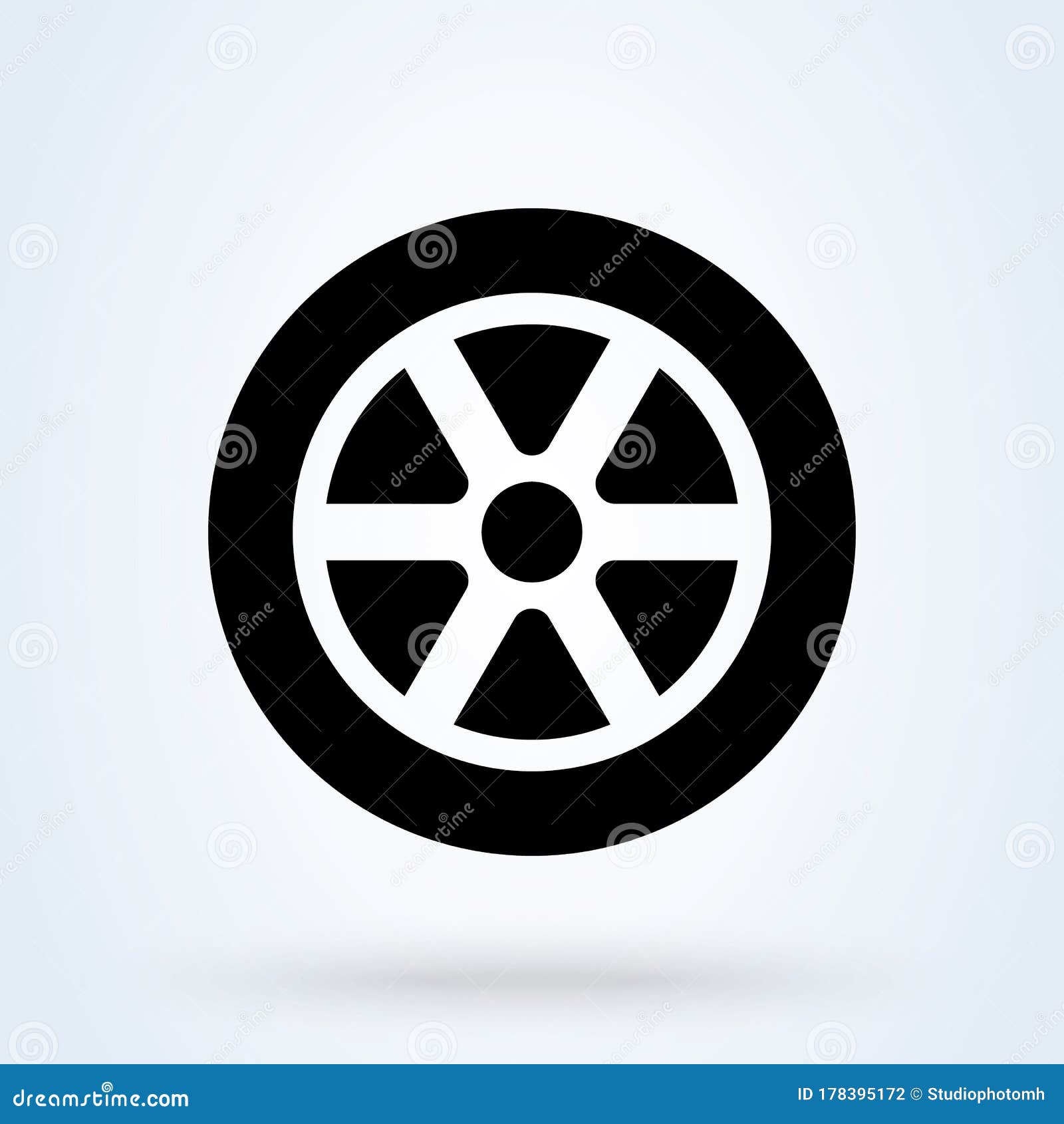Car Wheel Icon. Vector Flat Car Tyre Symbol Stock Vector - Illustration ...