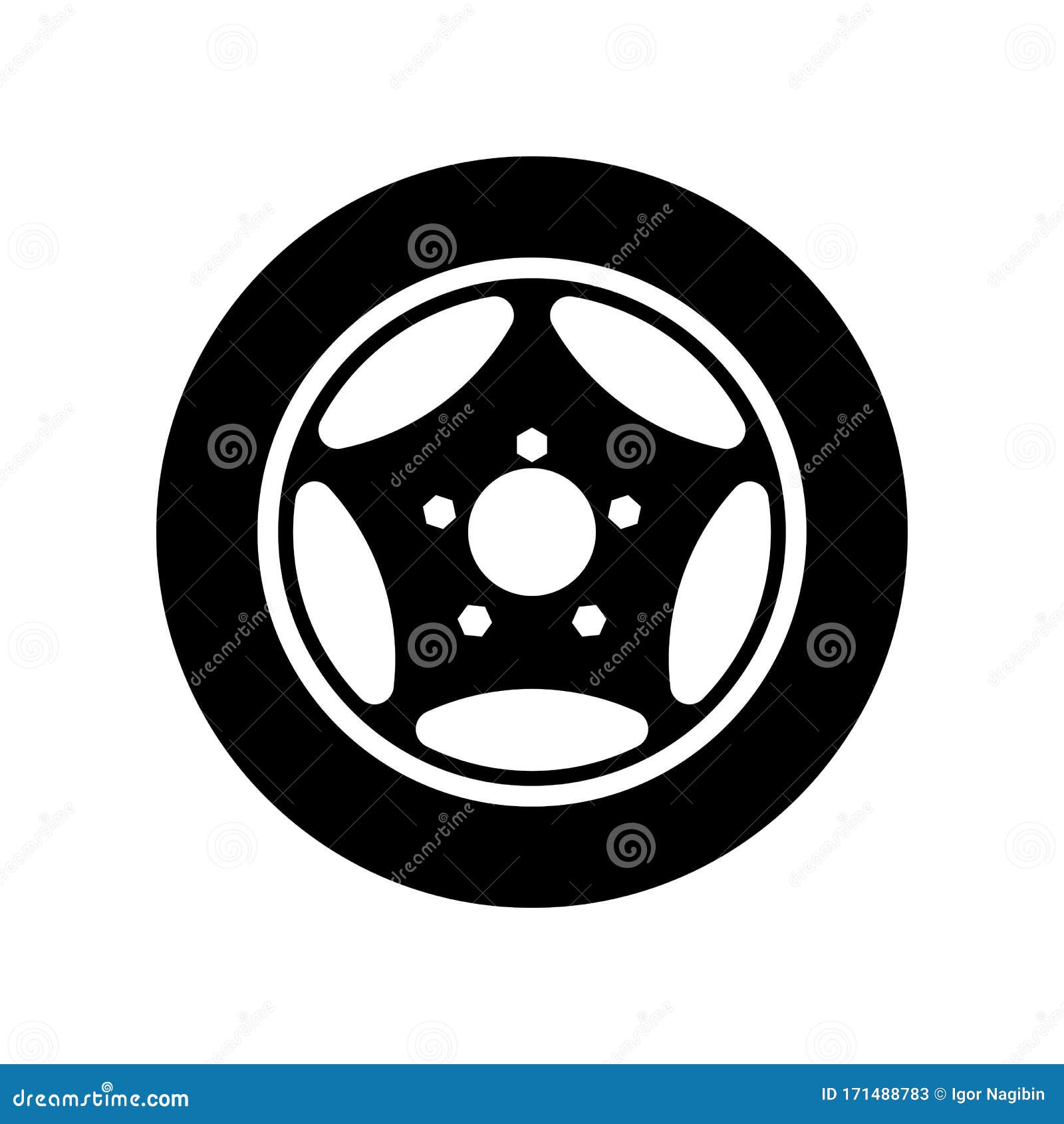 Car wheel icon. stock illustration. Illustration of icon - 171488783