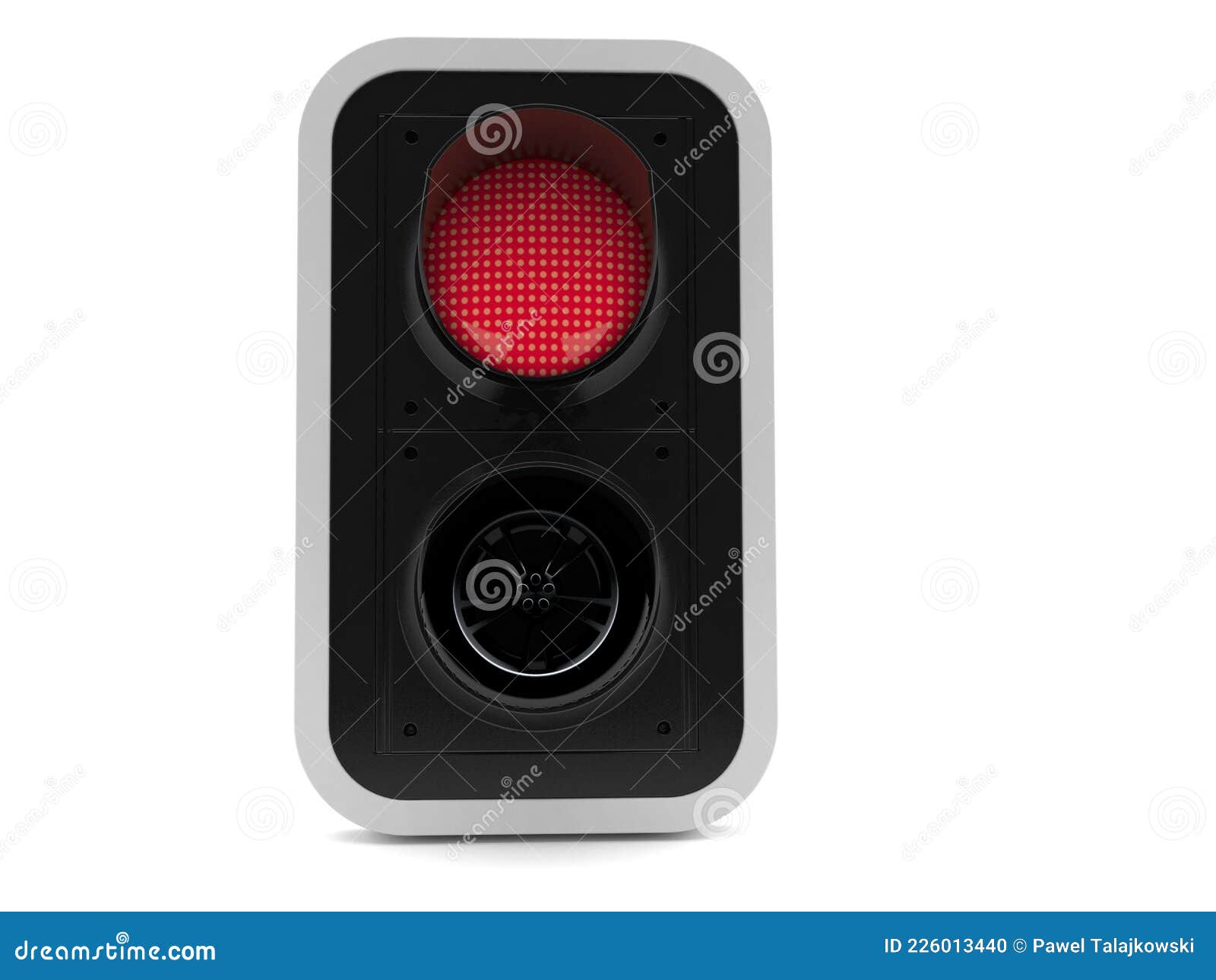 Car Wheel Inside Red Traffic Light Stock Illustration - Illustration of ...