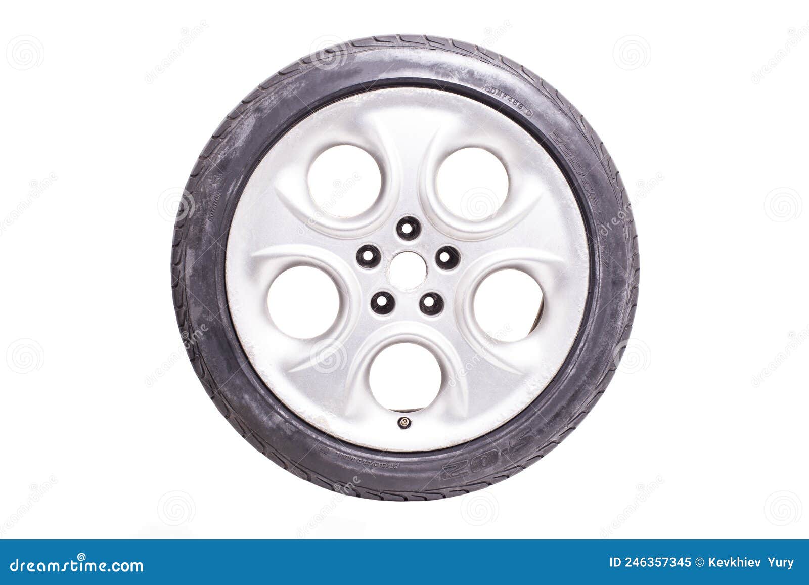 Car Wheel Isolated on White Stock Image - Image of icon, tire: 246357345