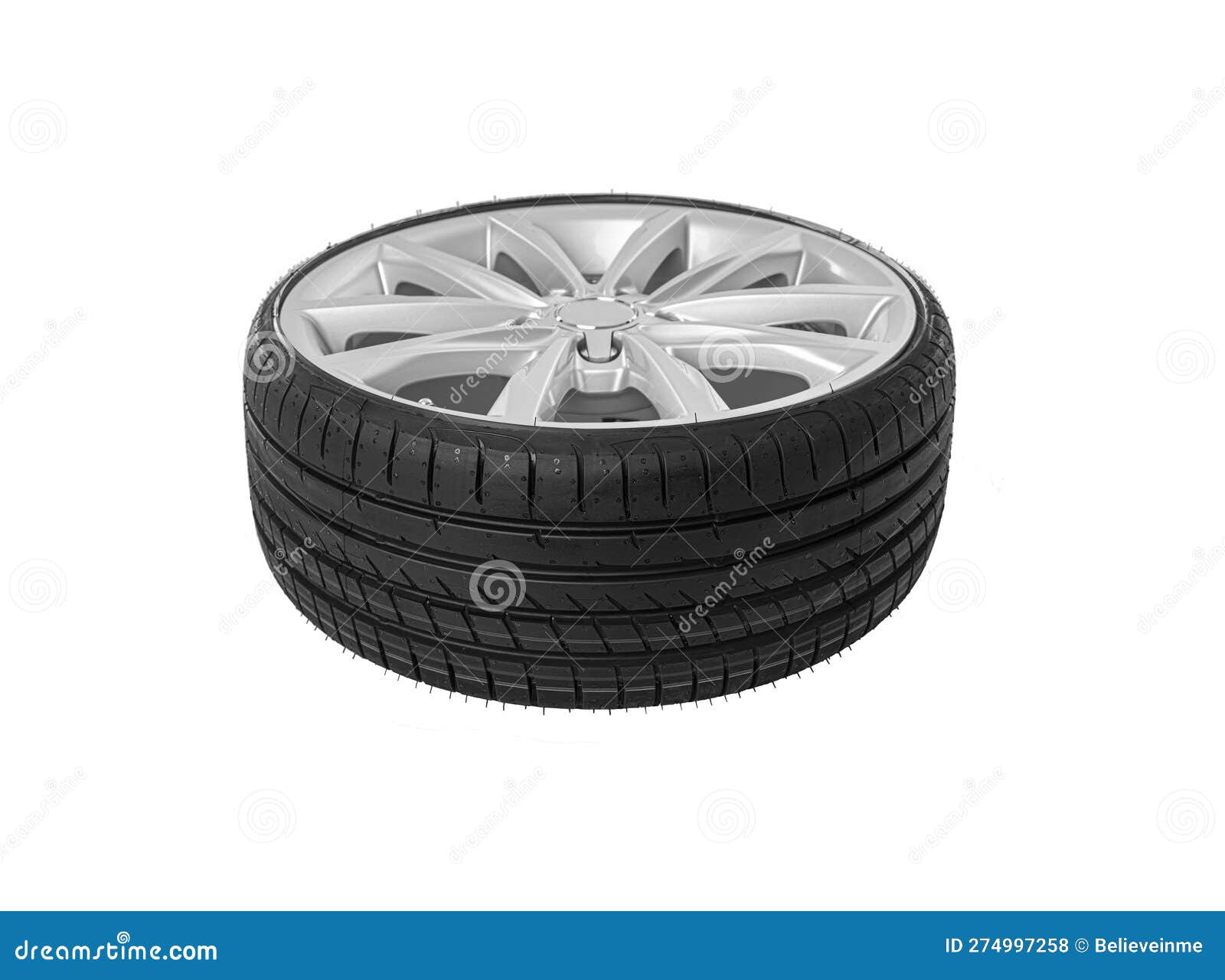 Car Wheel Isolated on White Background. Stock Illustration ...