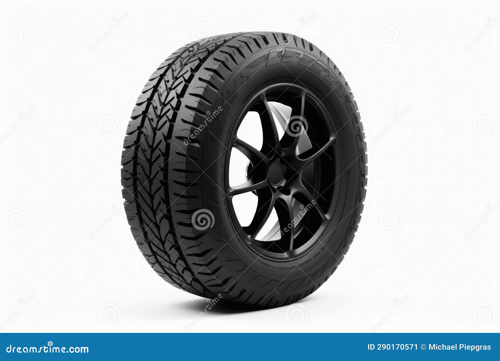 Car Wheel Isolated on a White Background Stock Illustration ...