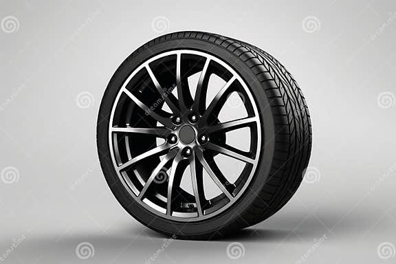 Car Wheel Isolated on a White Background Stock Illustration ...