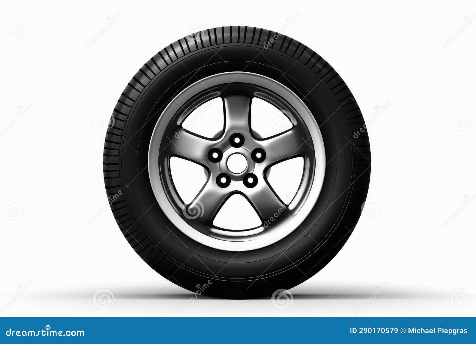 Car Wheel Isolated on a White Background Stock Illustration ...