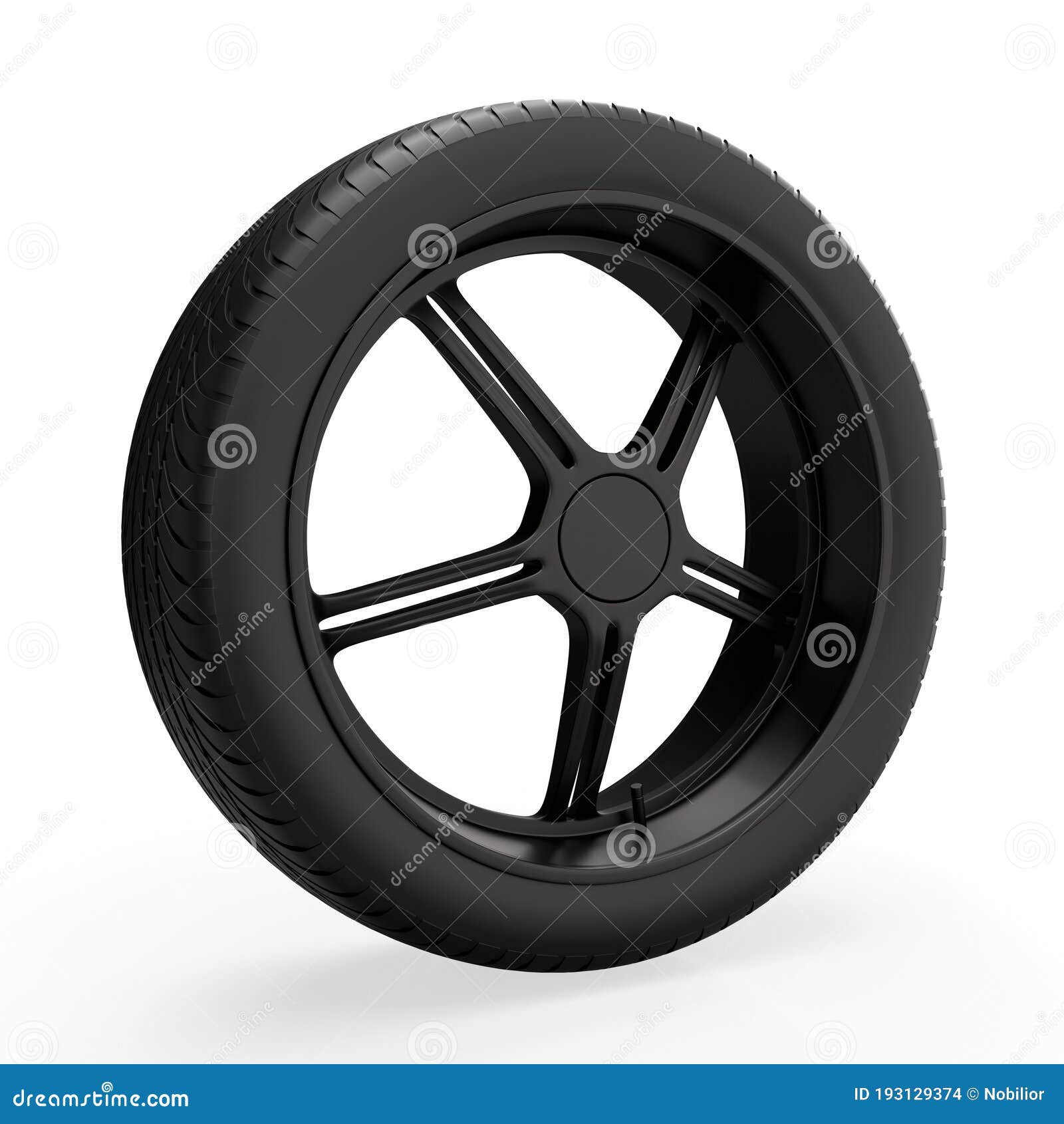 Car Wheel Isolated on White Background. Stock Illustration ...