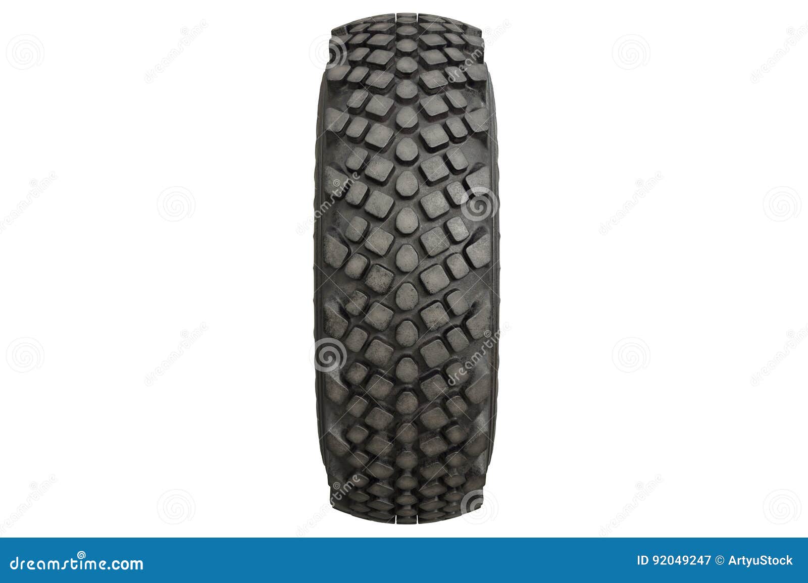 Car Wheel Military, Front View Stock Illustration - Illustration of ...