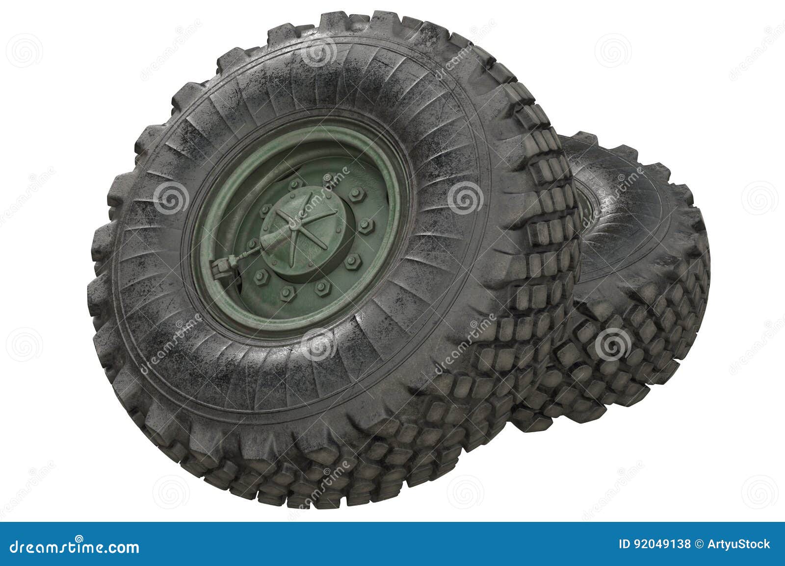 Car wheel military rim stock illustration. Illustration of render ...