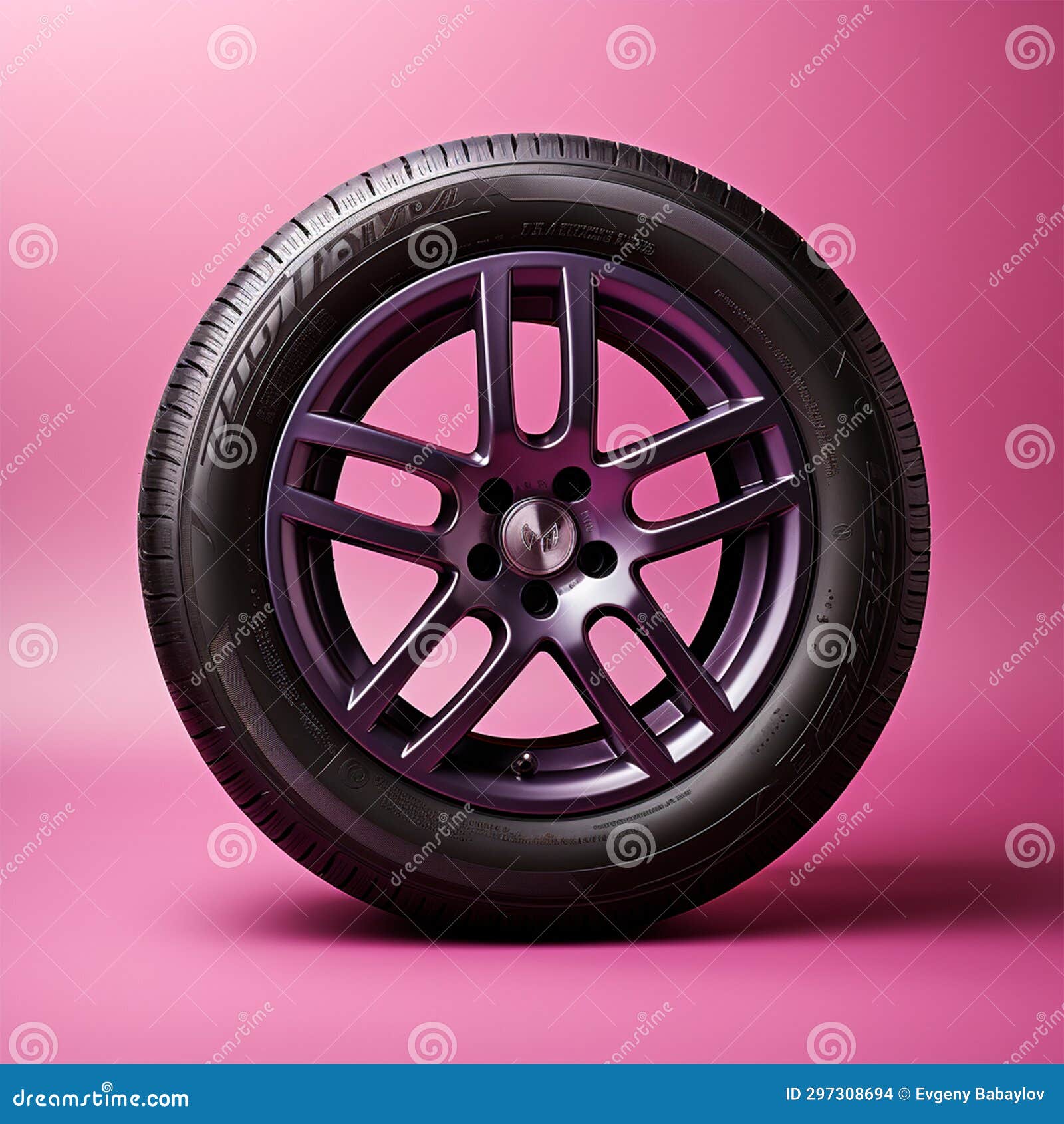 Car Wheel, Pastel Background - AI Generated Image Stock Photo - Image ...
