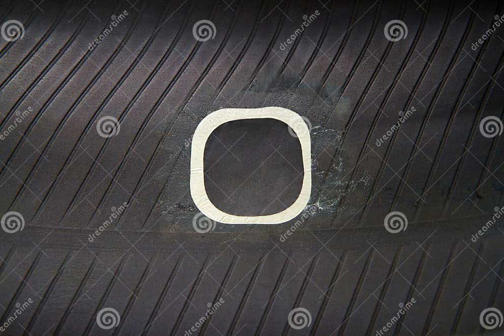 Car Wheel Patch after a Puncture. Stock Photo - Image of problem ...