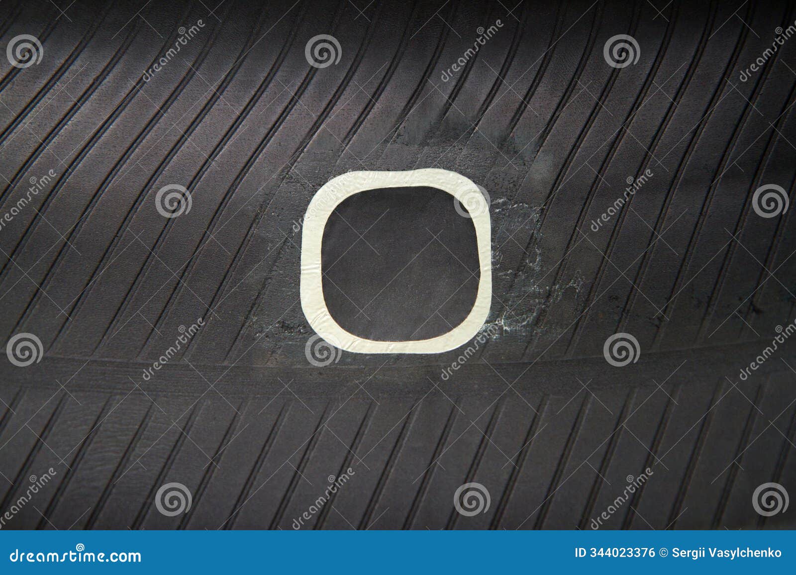 Car Wheel Patch after a Puncture. Stock Photo - Image of problem ...