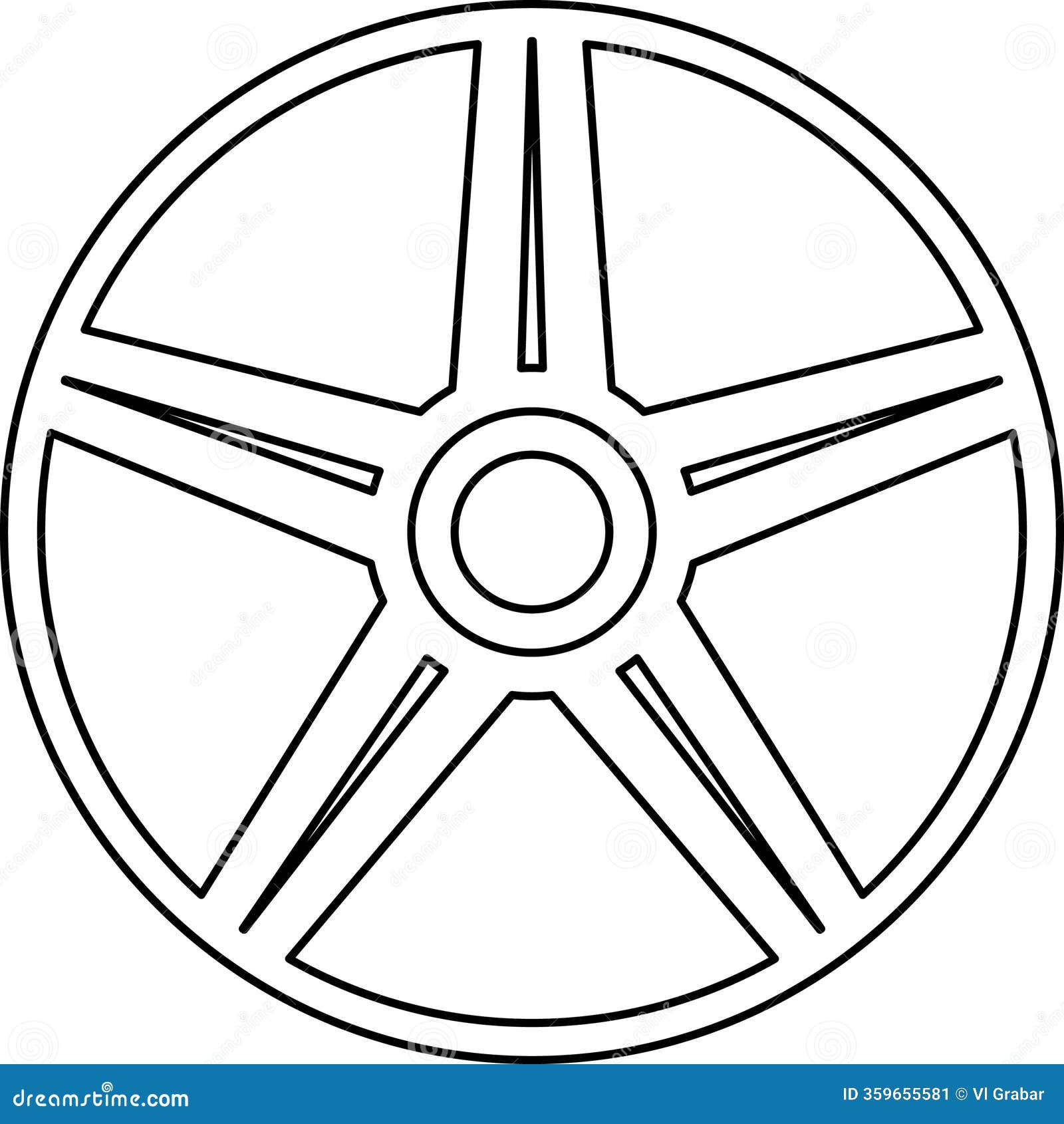 Car Wheel Rims Icon Vector Illustration. Stock Illustration ...