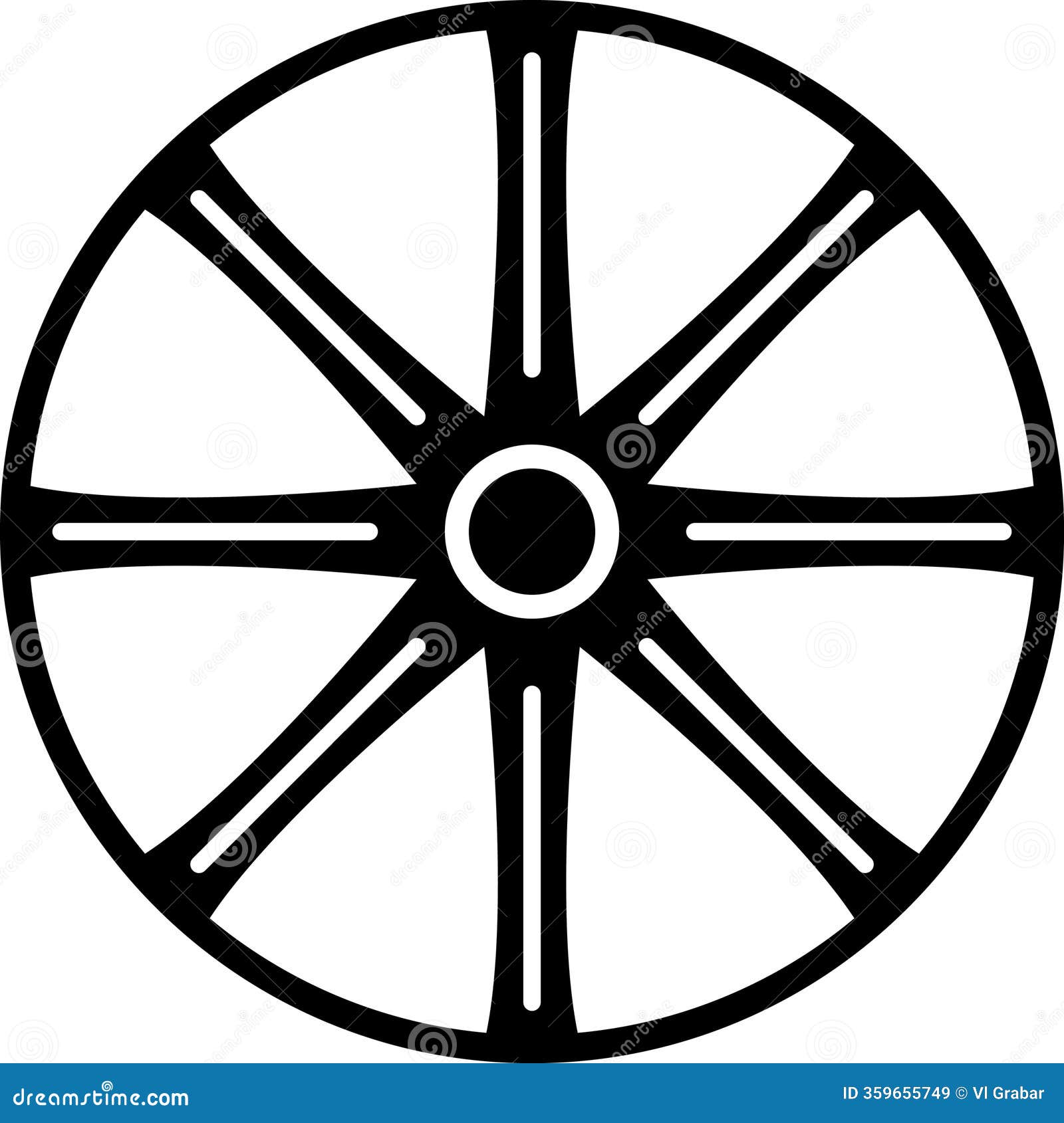 Car Wheel Rims Icon Vector Illustration. Stock Illustration ...