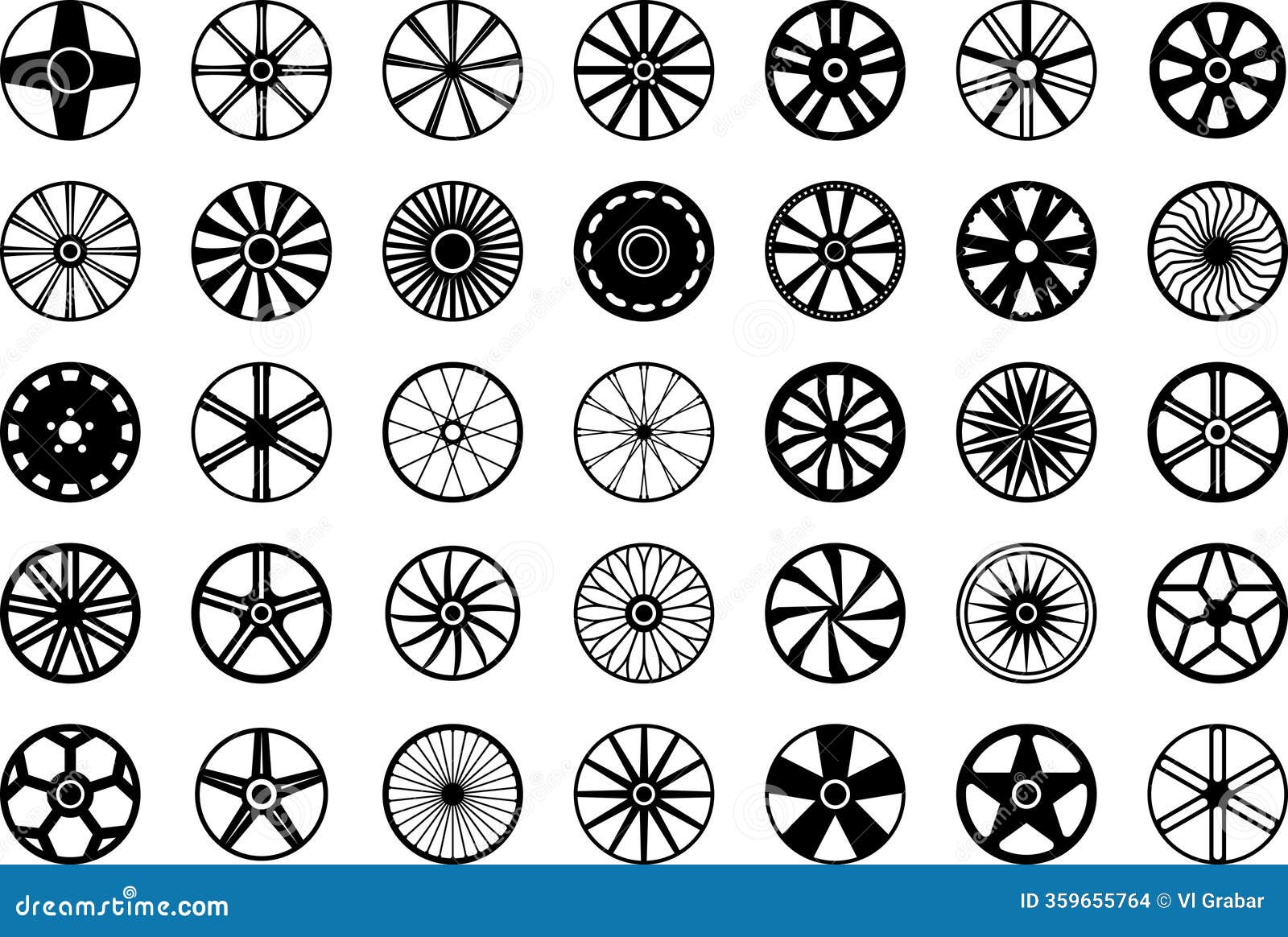 Car Wheel Rims Icon Vector Illustration. Stock Illustration ...