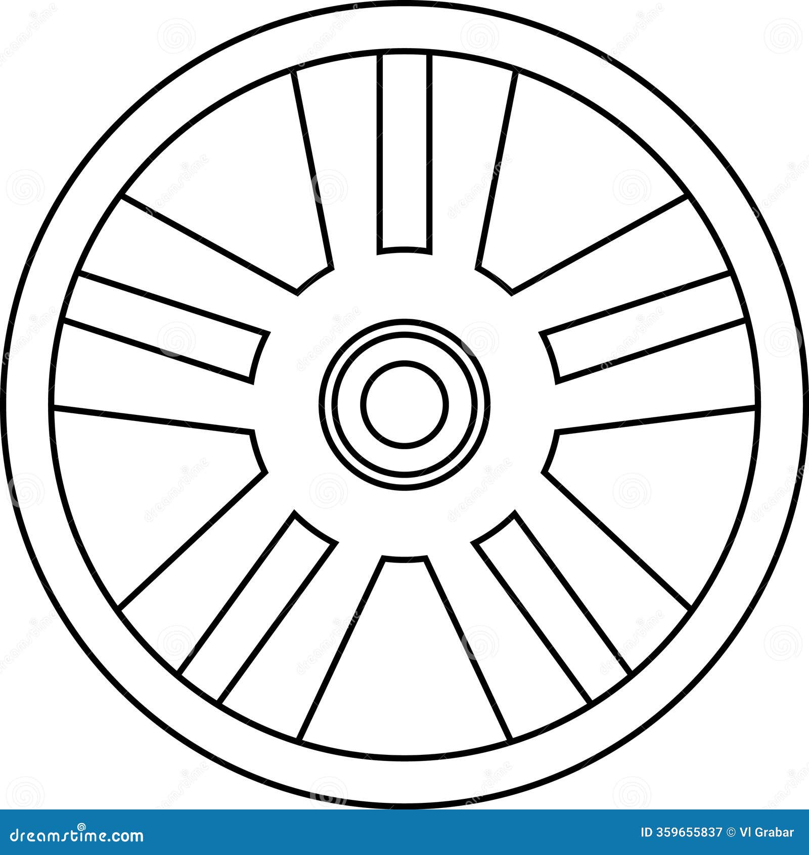 Car Wheel Rims Icon Vector Illustration. Stock Illustration ...