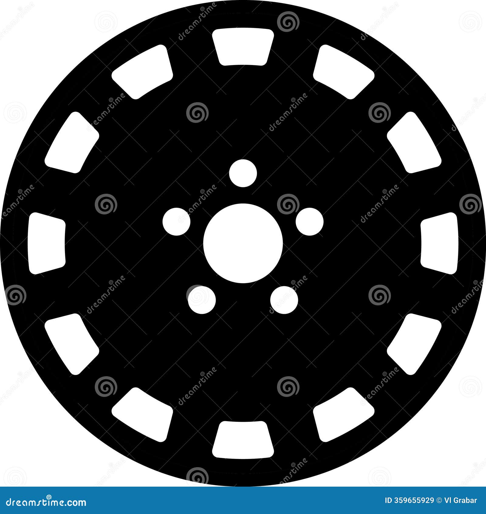 Car Wheel Rims Icon Vector Illustration. Stock Illustration ...