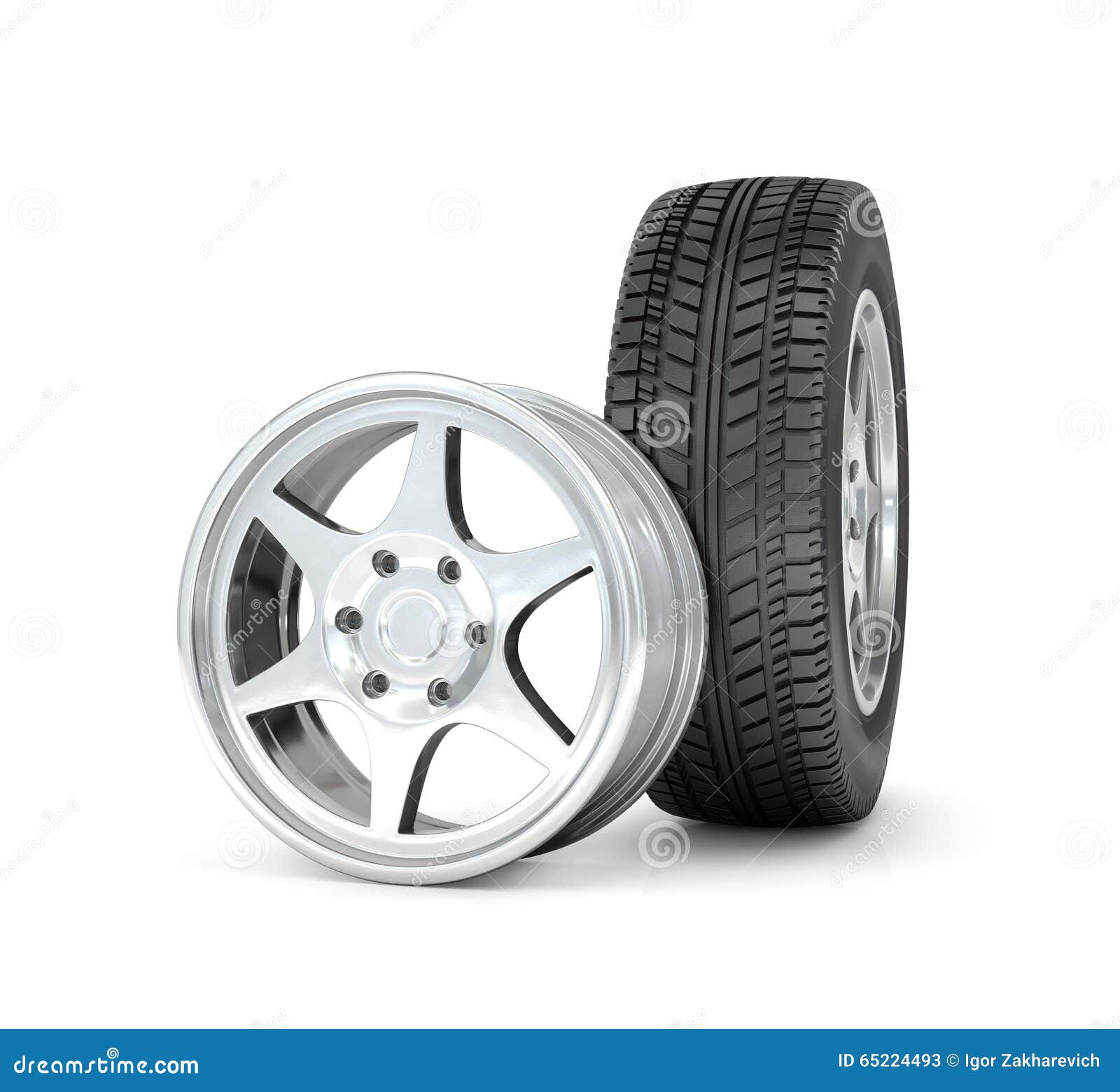 Alloy Whell Spinning, Motion Blur, Isolated On White Background Stock ...