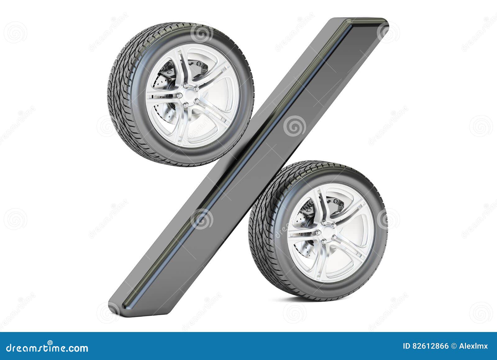 Car Wheel Sale and Discount, 3D Rendering Stock Illustration ...