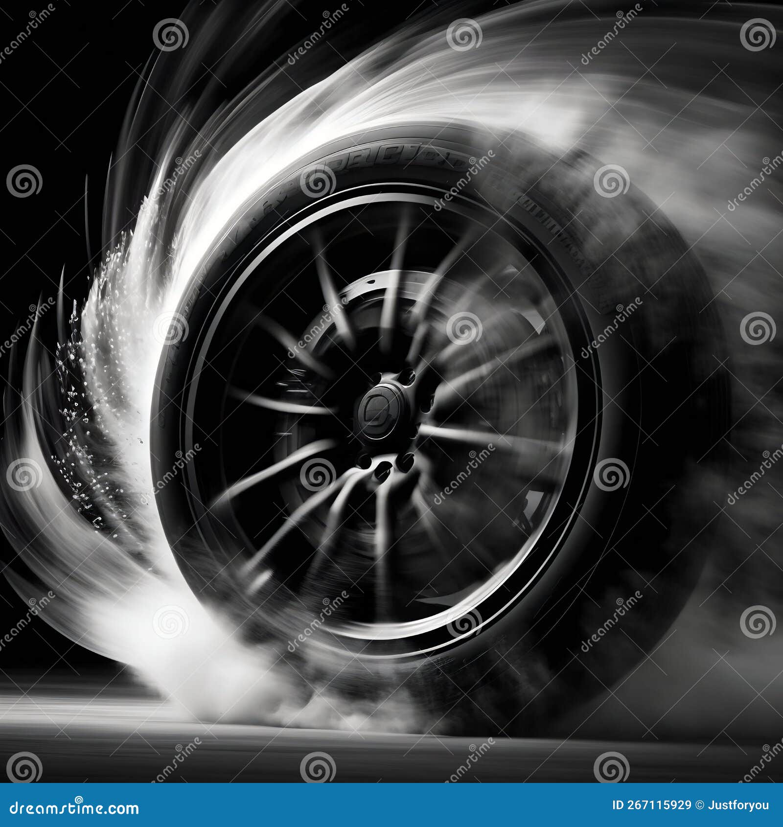 Wheel Rim Of A Speed Sports Car With Vibrant Colors And Neon Lights ...