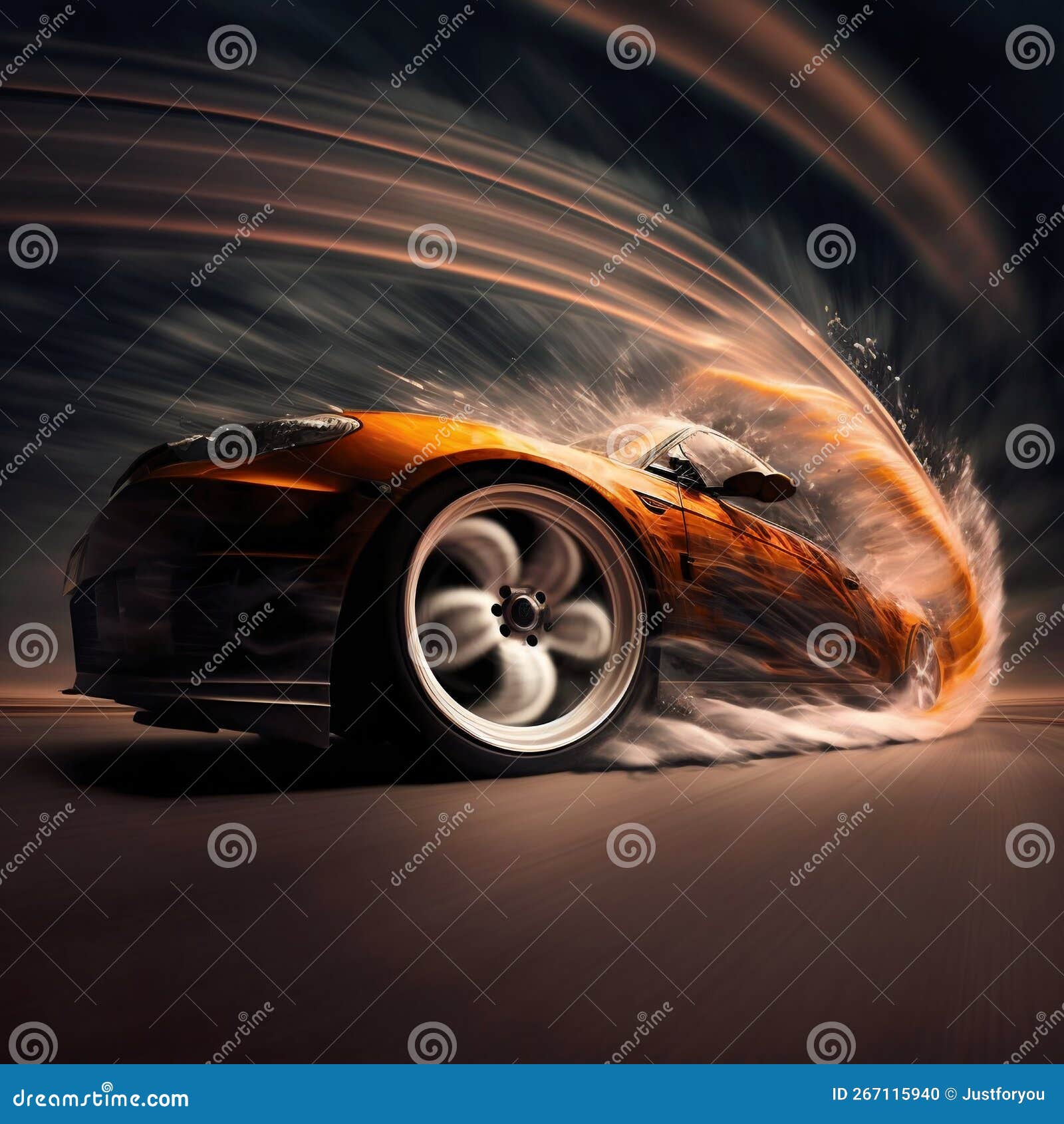 Car Wheel Speed. Generative AI Stock Illustration - Illustration of ...