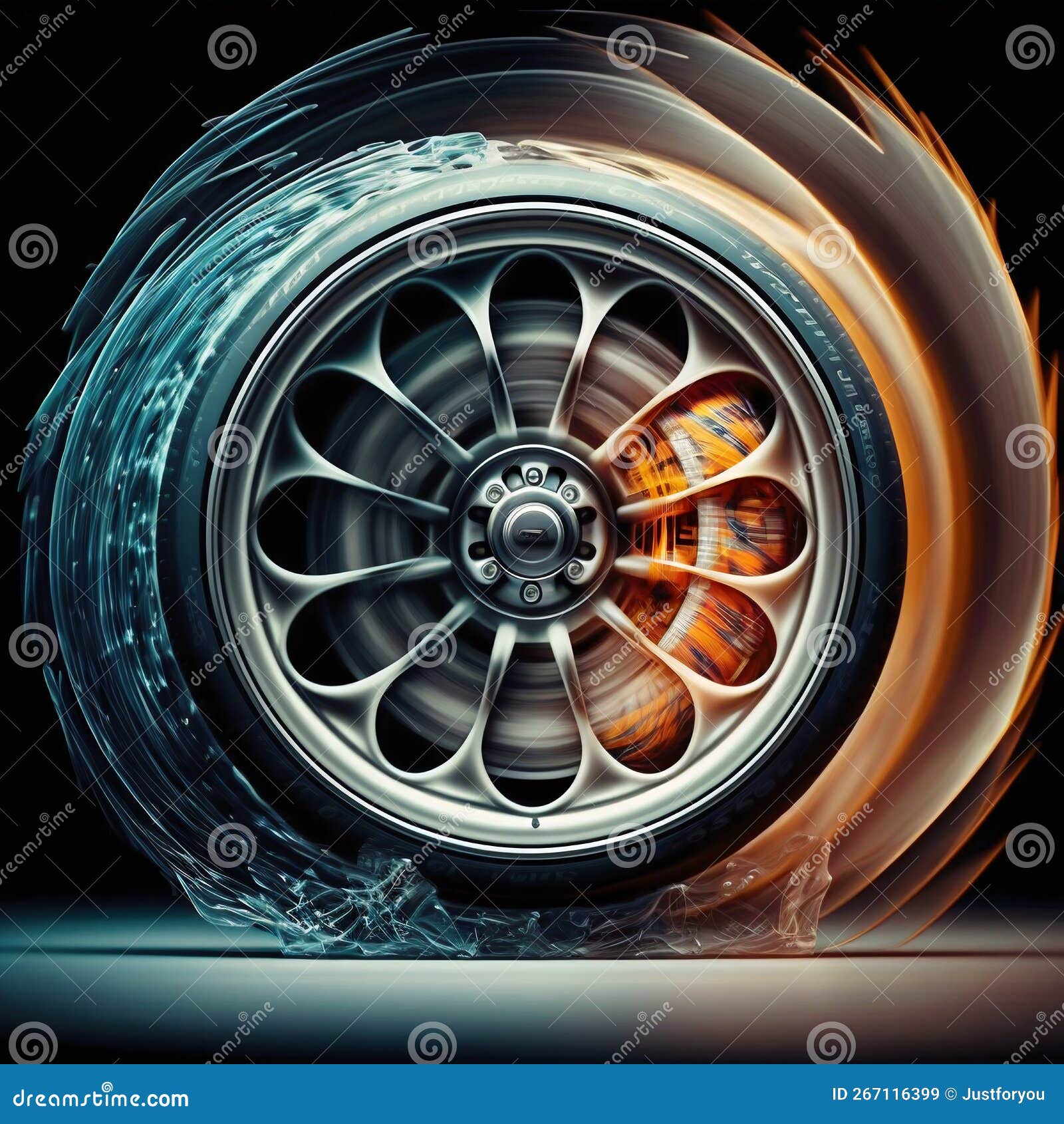 Car Wheel Speed. Generative AI Stock Illustration - Illustration of ...