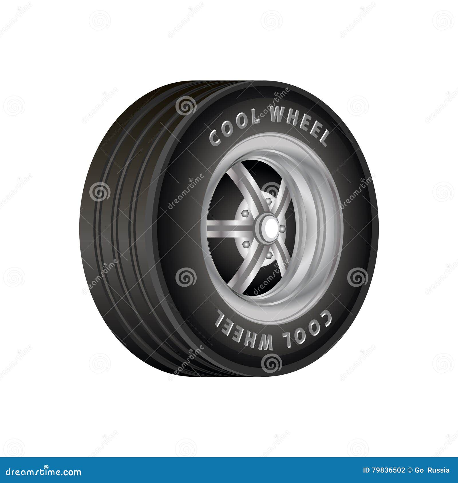 Car Wheel for Sport Vector Illustration Stock Vector - Illustration of ...